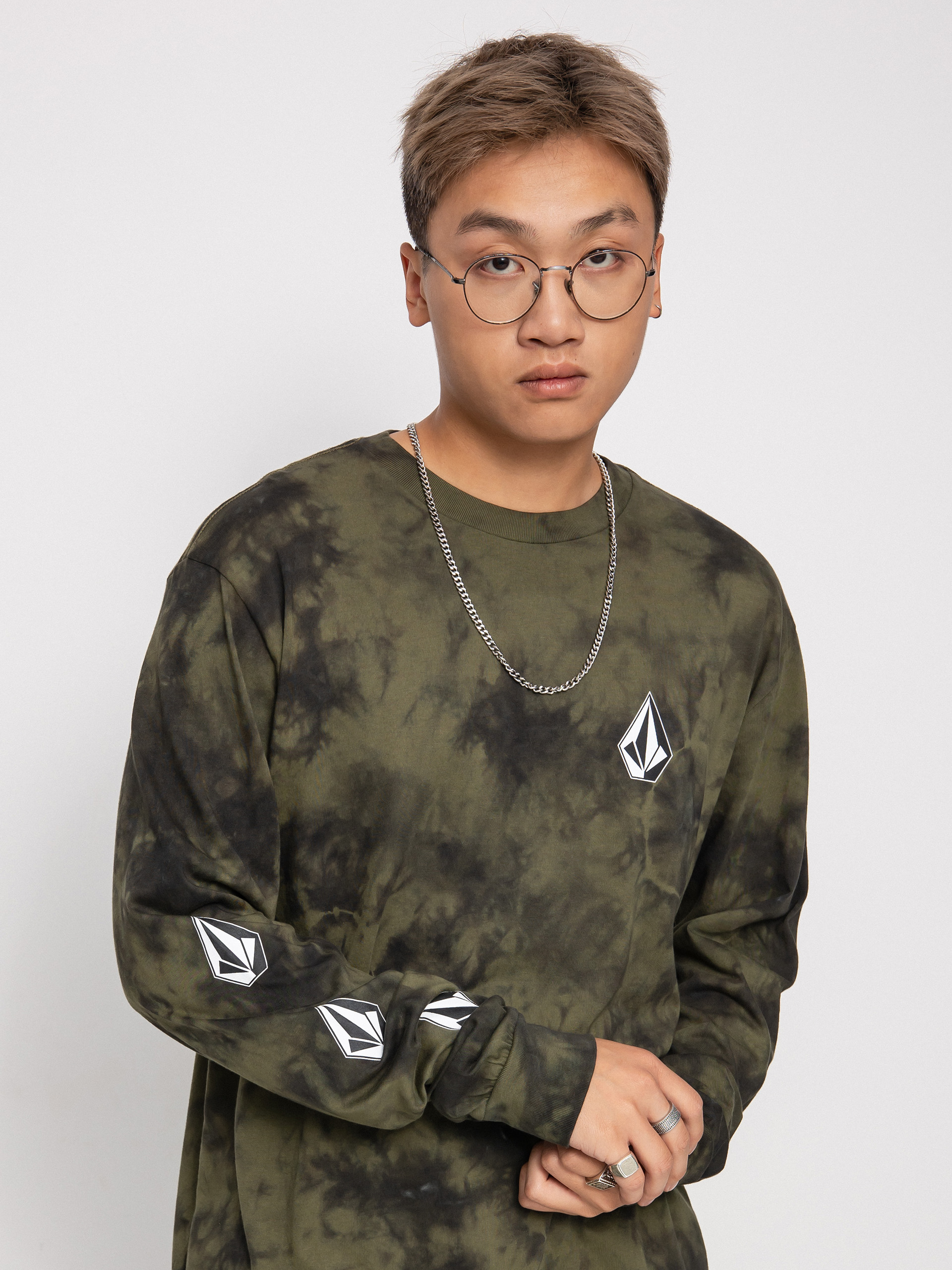 Volcom Iconic Stone Dye Longsleeve - green (military)