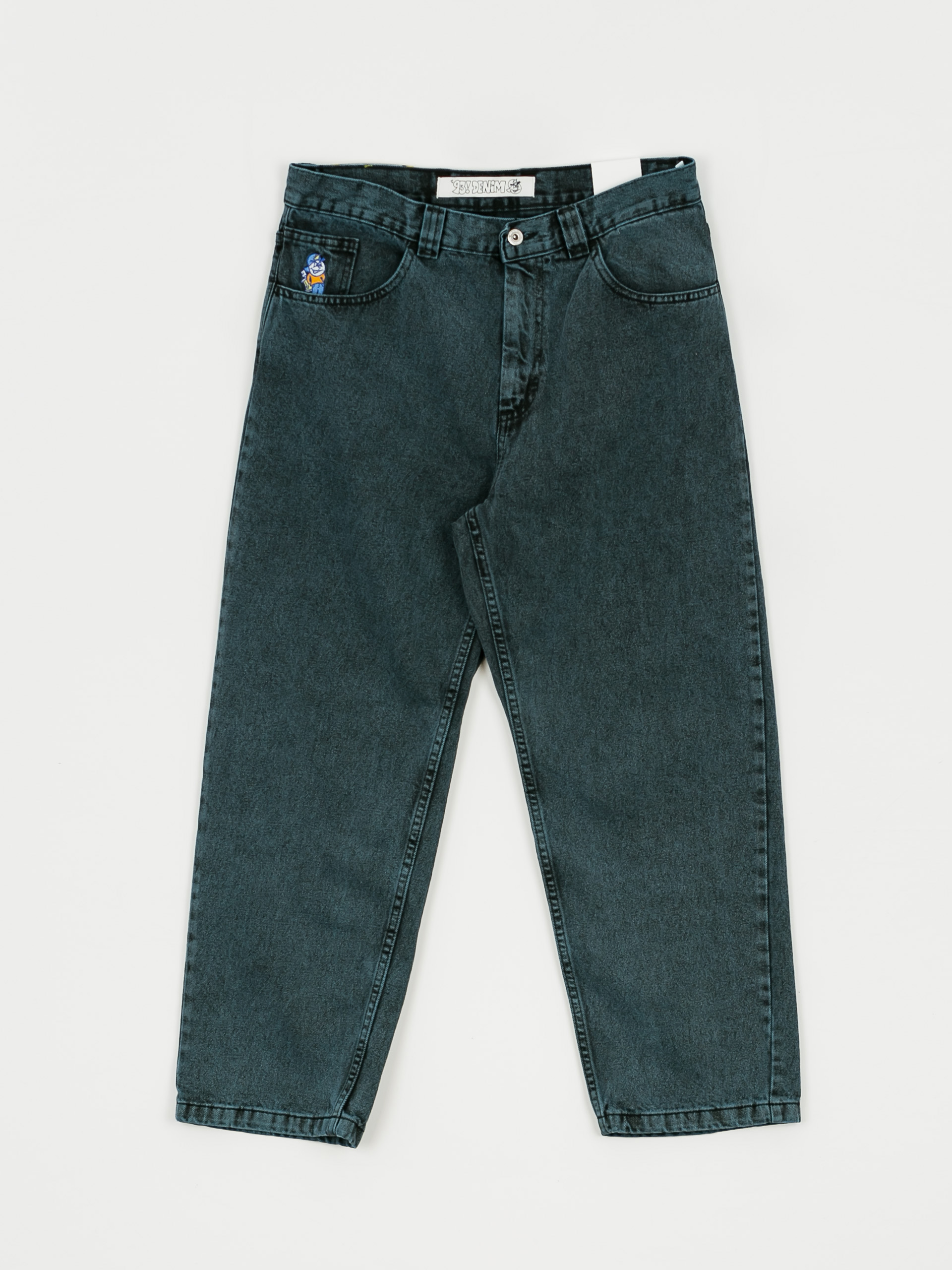 Polar Skate 93! Denim Pants (cyan black)