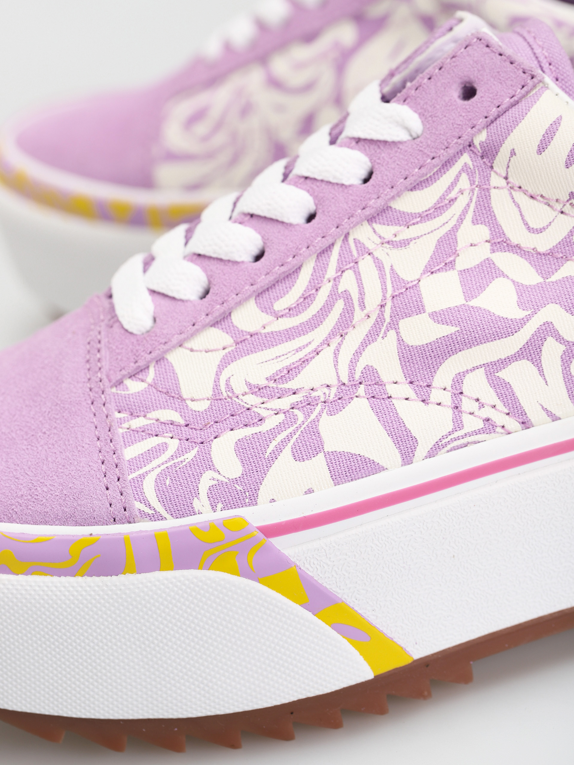 Vans Old Skool Stacked Shoes (wavy daze sheer lilac)