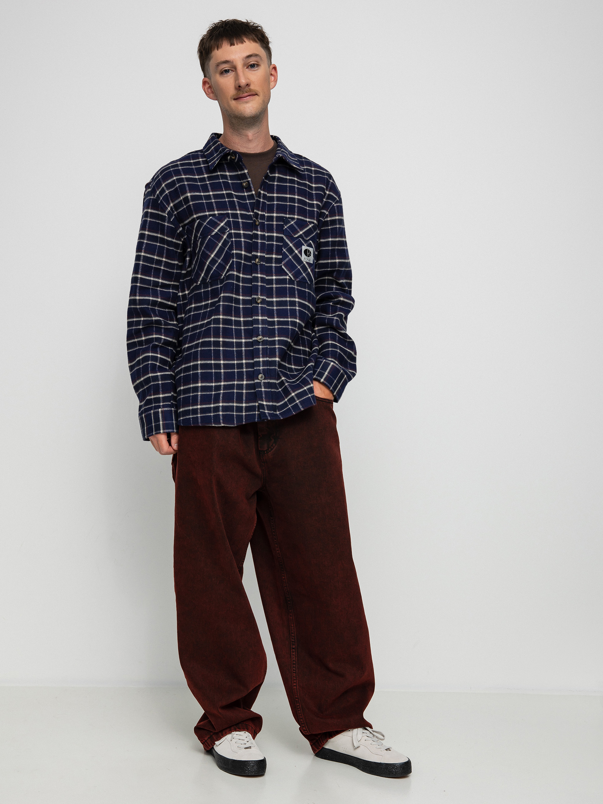 Polar Skate Flannel Shirt (rich navy)