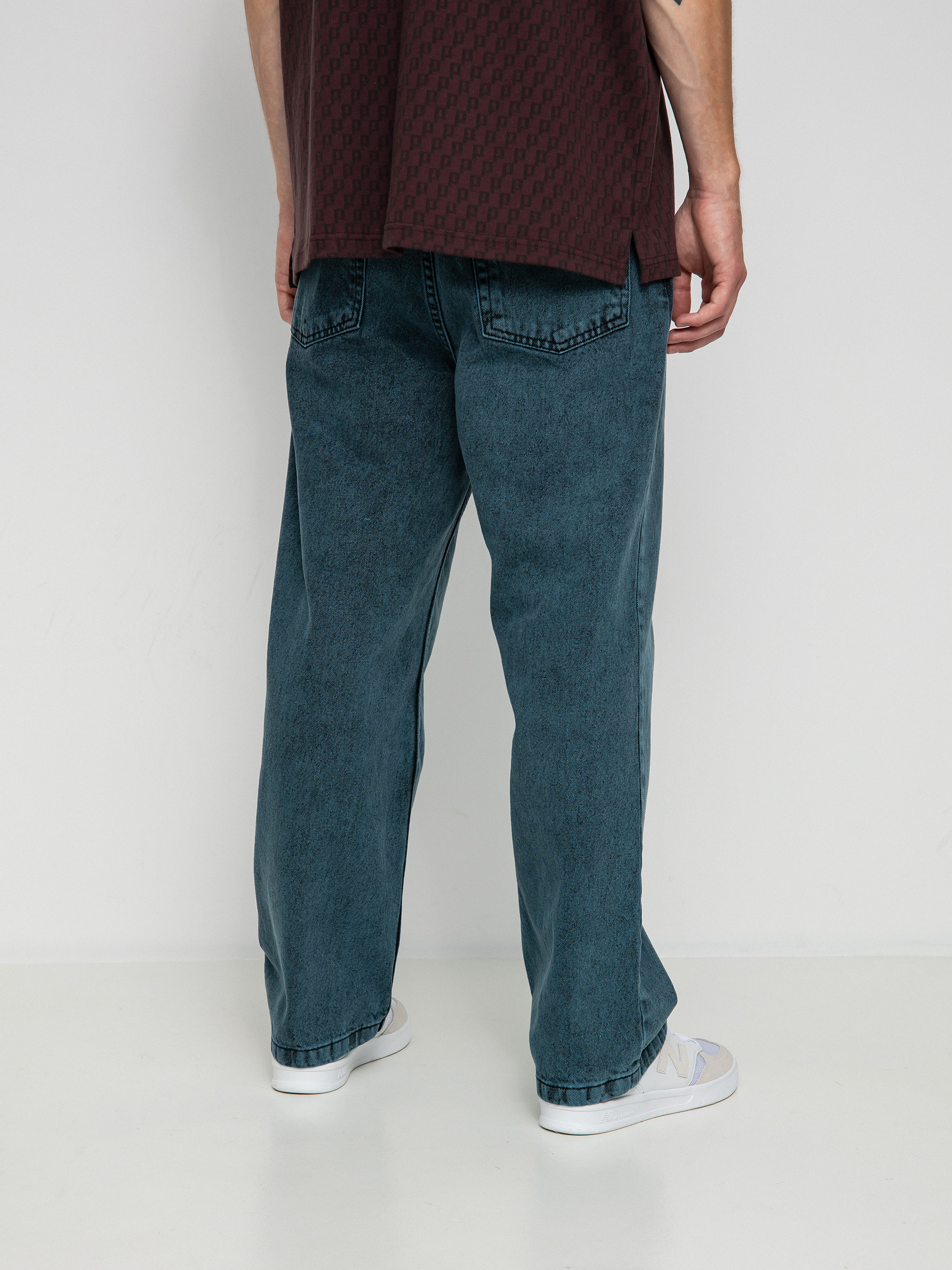 Polar Skate 93! Denim Pants (cyan black)