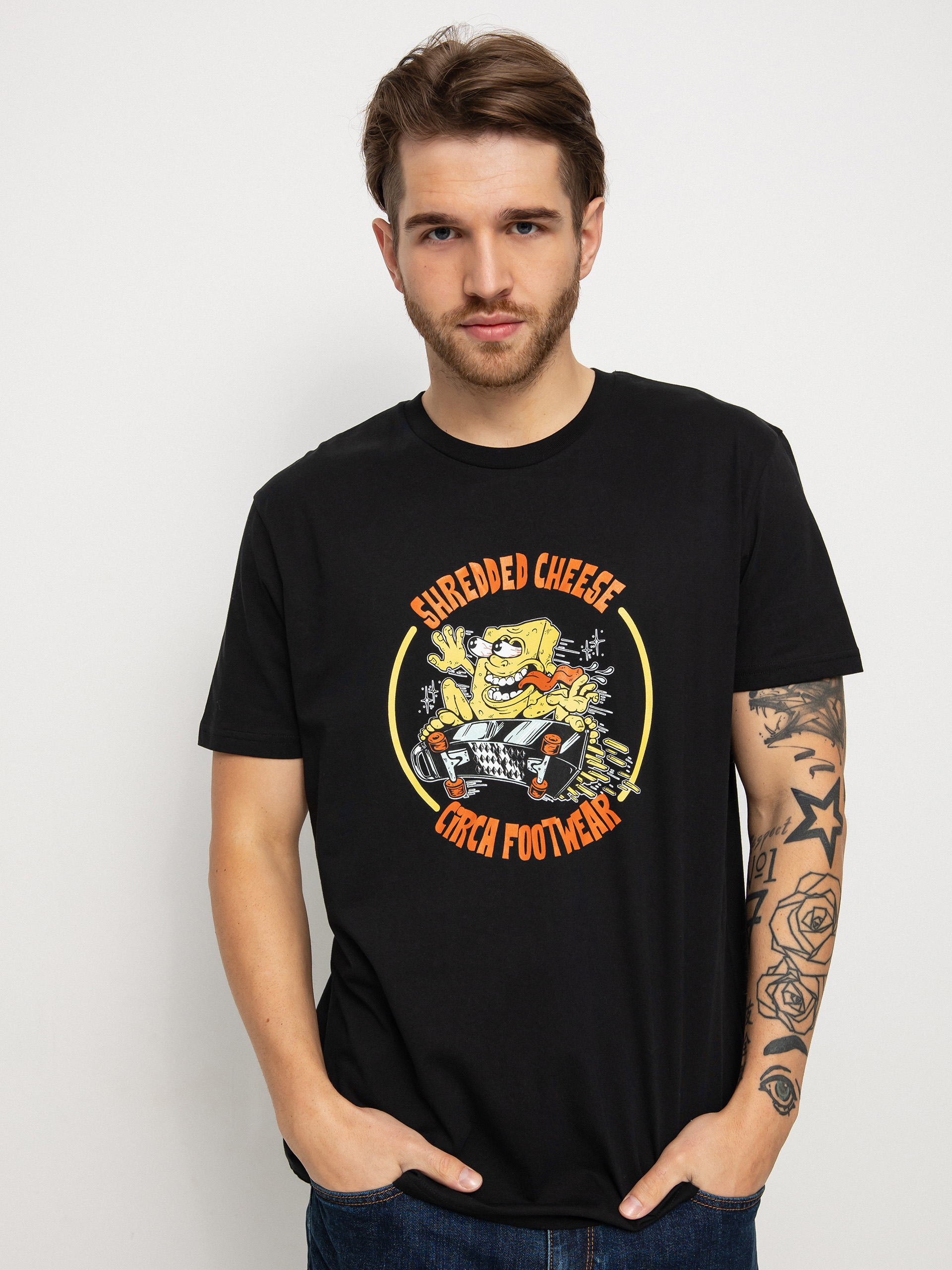 Circa Shredded Cheese T-shirt - black (black)