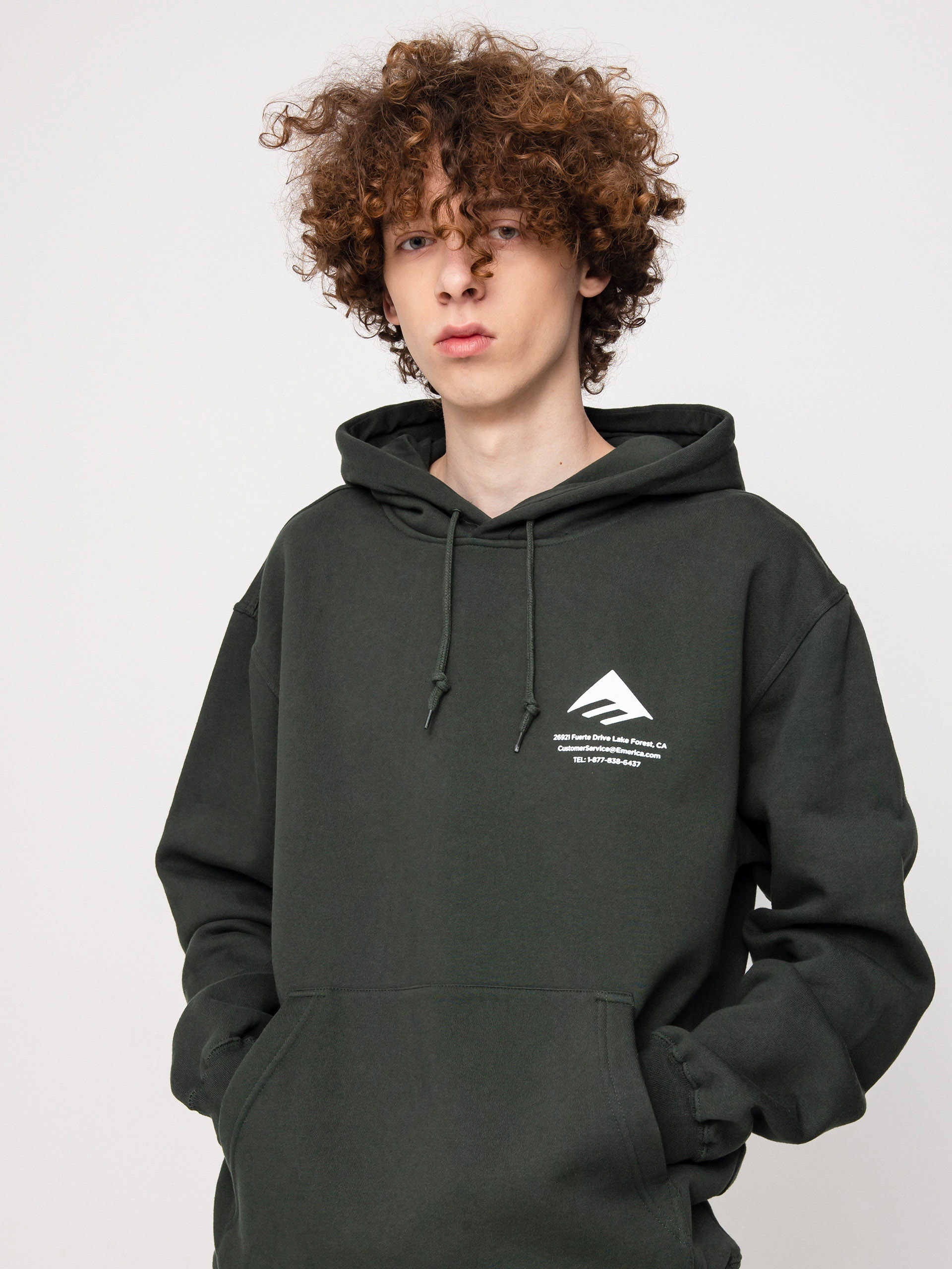 Emerica z kapturem Logo Lockup Sweatshirt - green (hunter green)