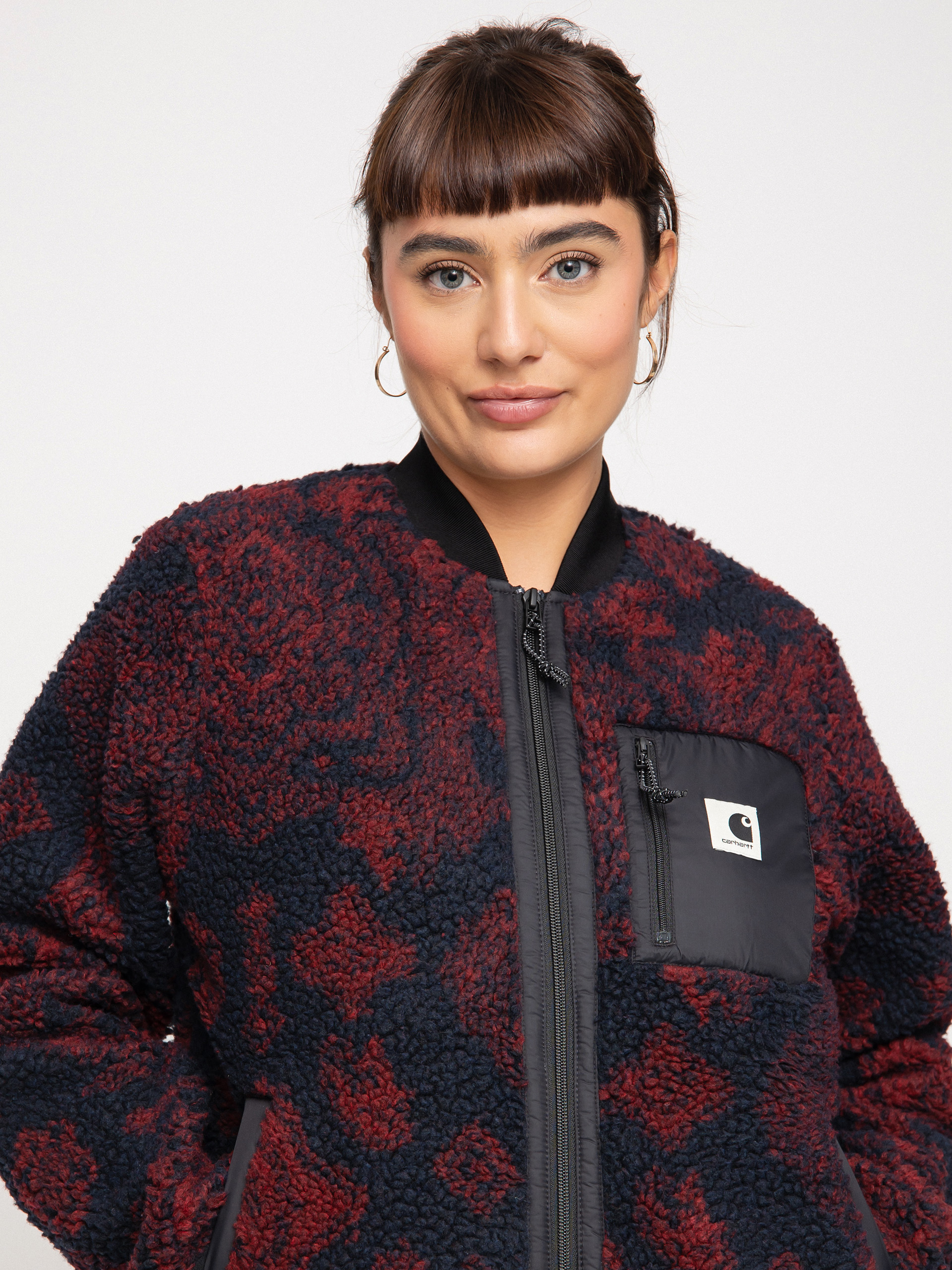 Carhartt WIP Janet Liner Jacket Wmn (verse jacquard/dark navy/corvina ...