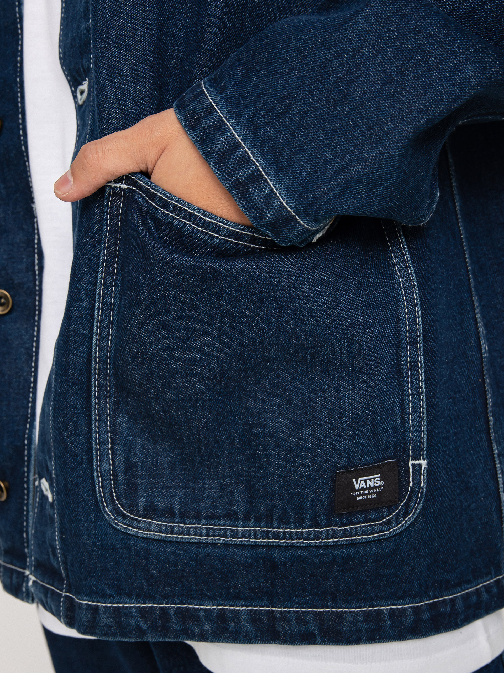 Vans Drill Chore Coat Denim Jacket - blue (midnight rinse)