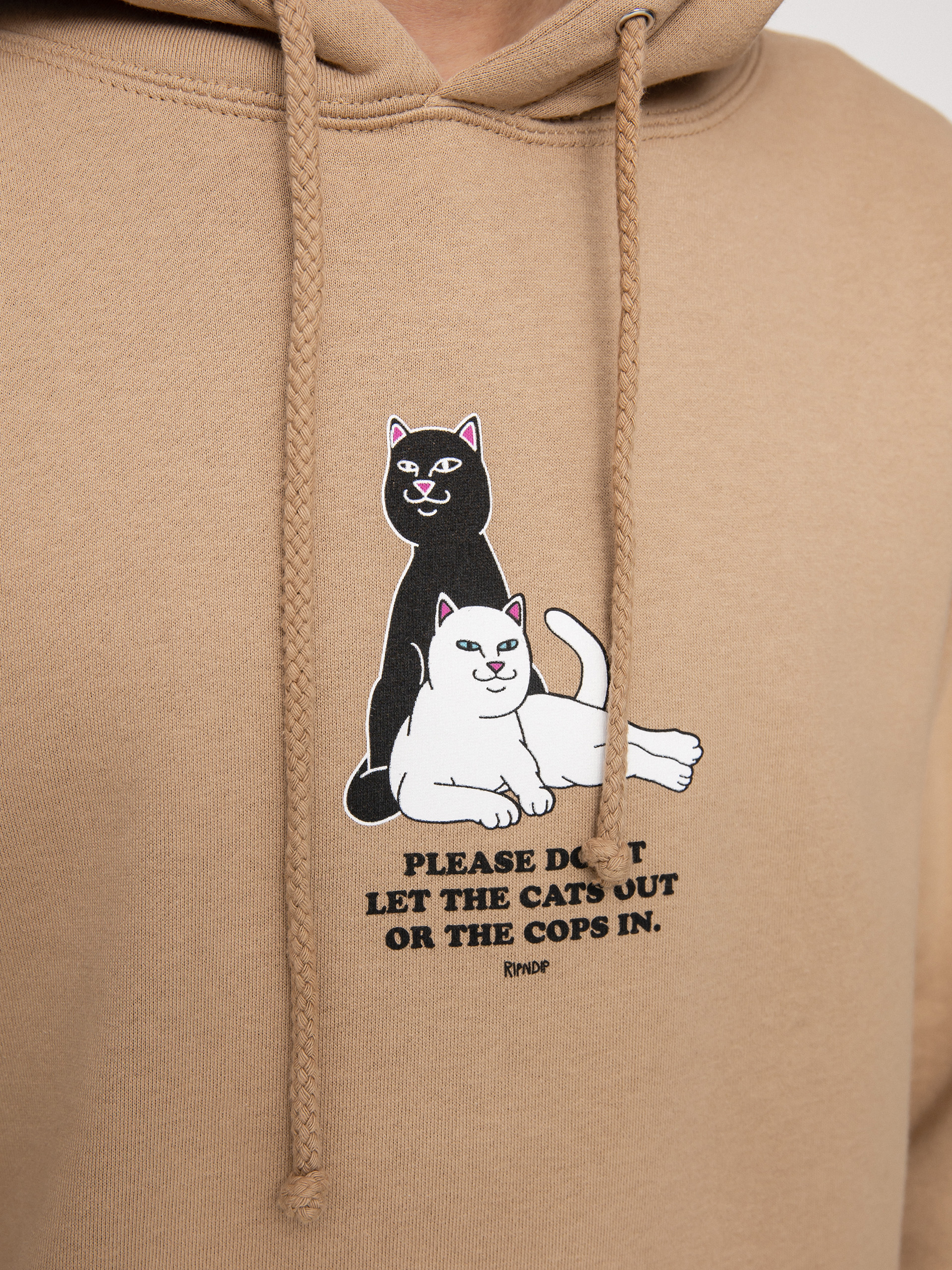 RipNDip Keep The Cats In HD Hoodie (sandstone)
