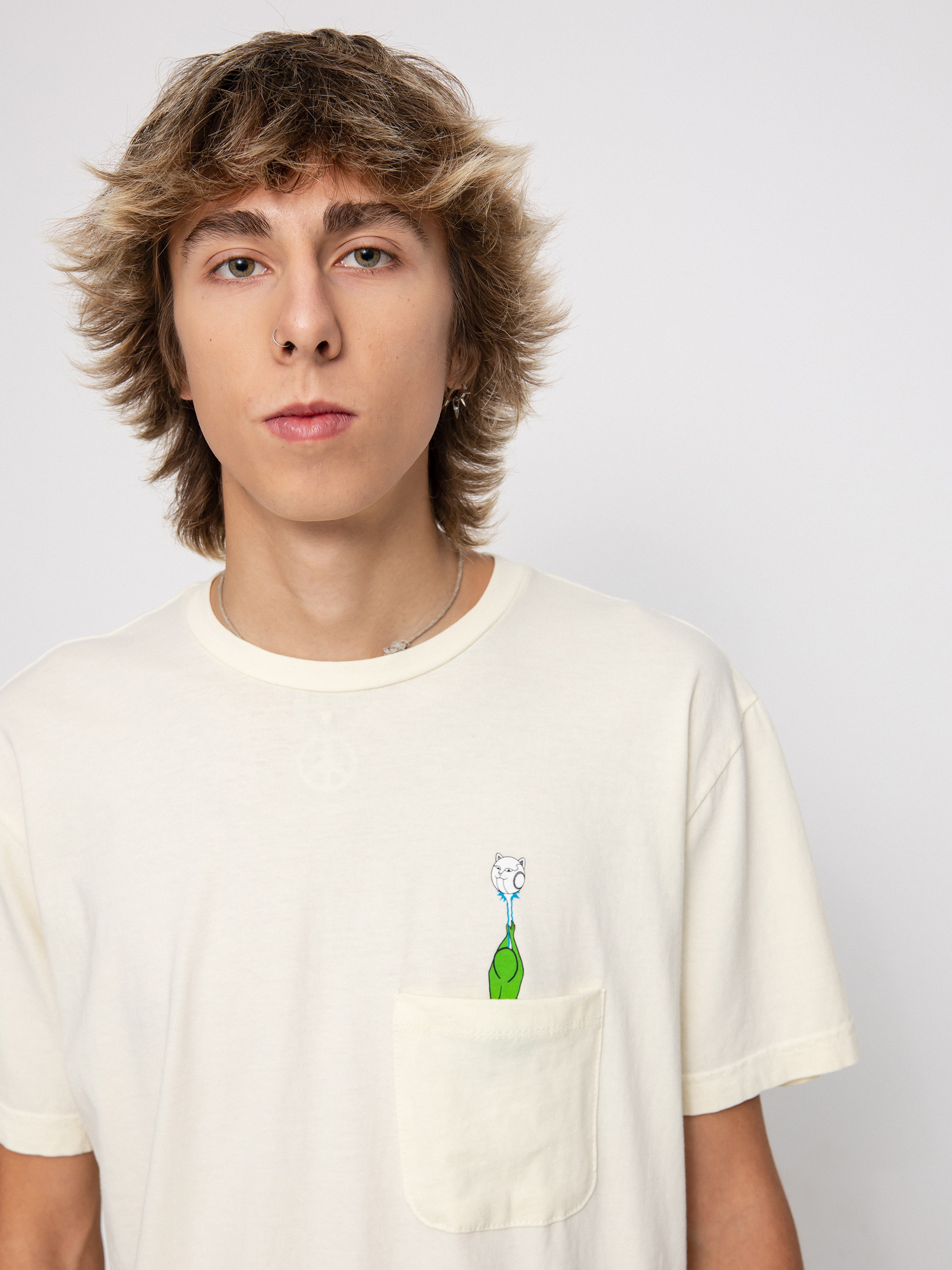 RipNDip Stripndip Pocket T-shirt - beige (natural)