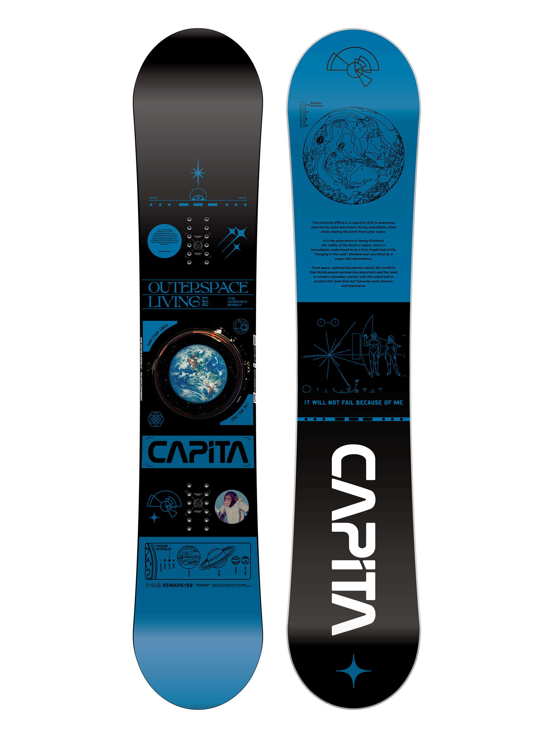 Capita Outerspace Living Snowboard - blue, black (blue)
