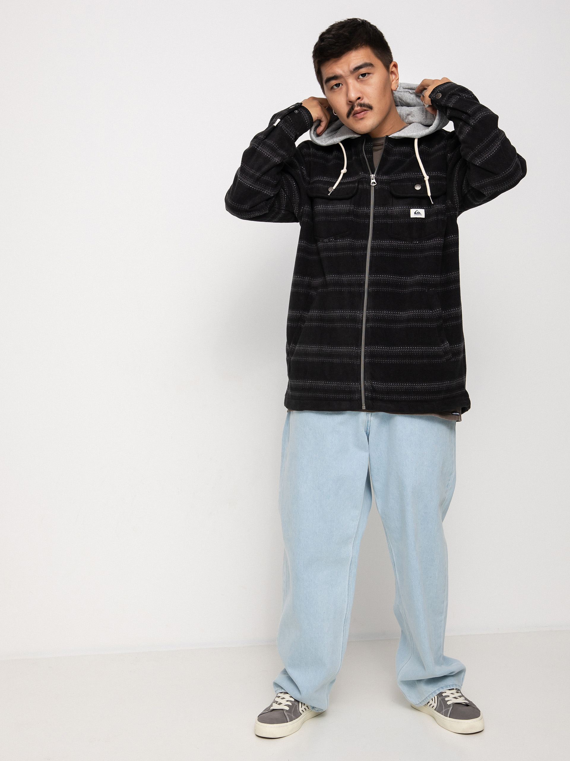 Quiksilver Super Swell Jacket - black (black super stripe)