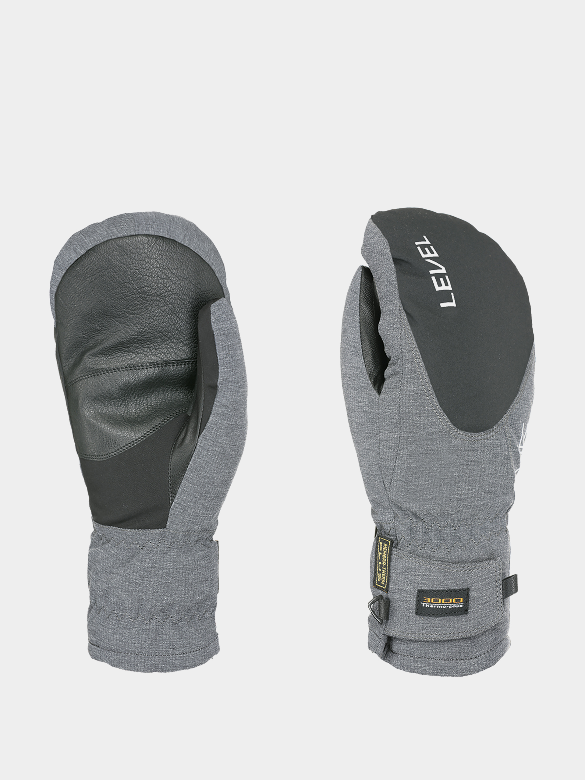Level Alpine Mitt Gloves - grey (pk black)