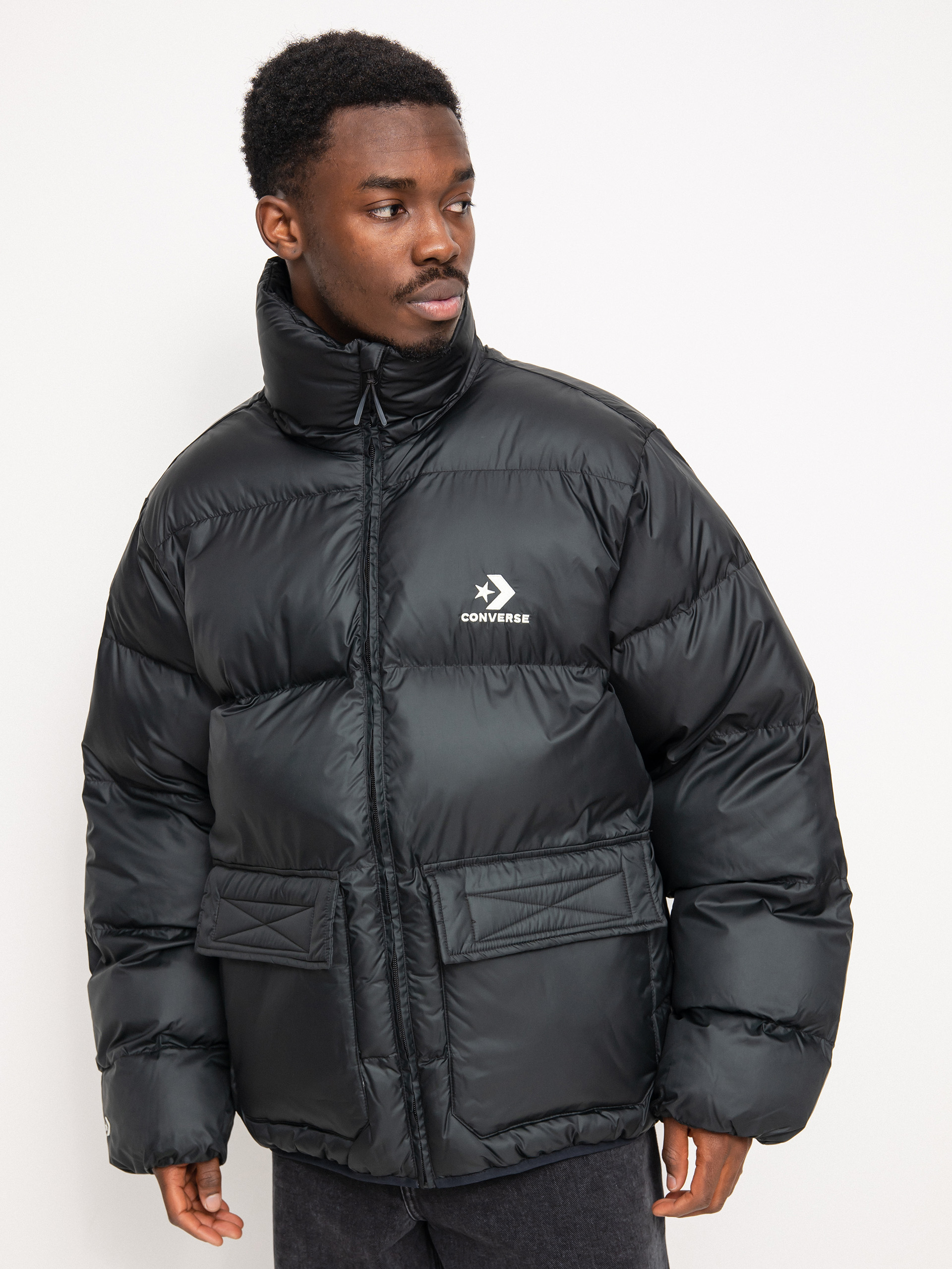 Converse Patch Pocket Core Puffer Jacket - black (black)