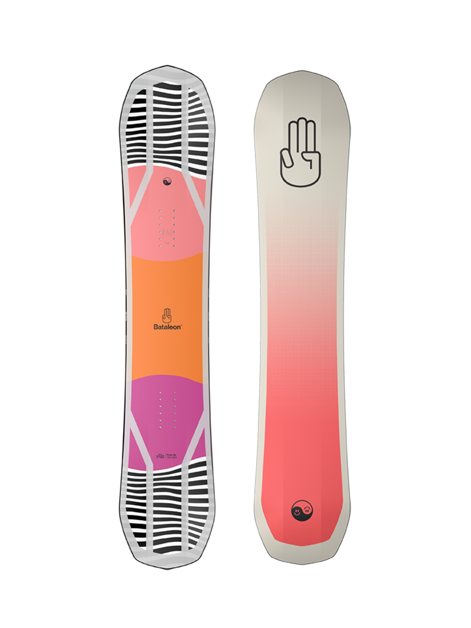 Bataleon Push Up Snowboard Wmn - white, pink, multicolor