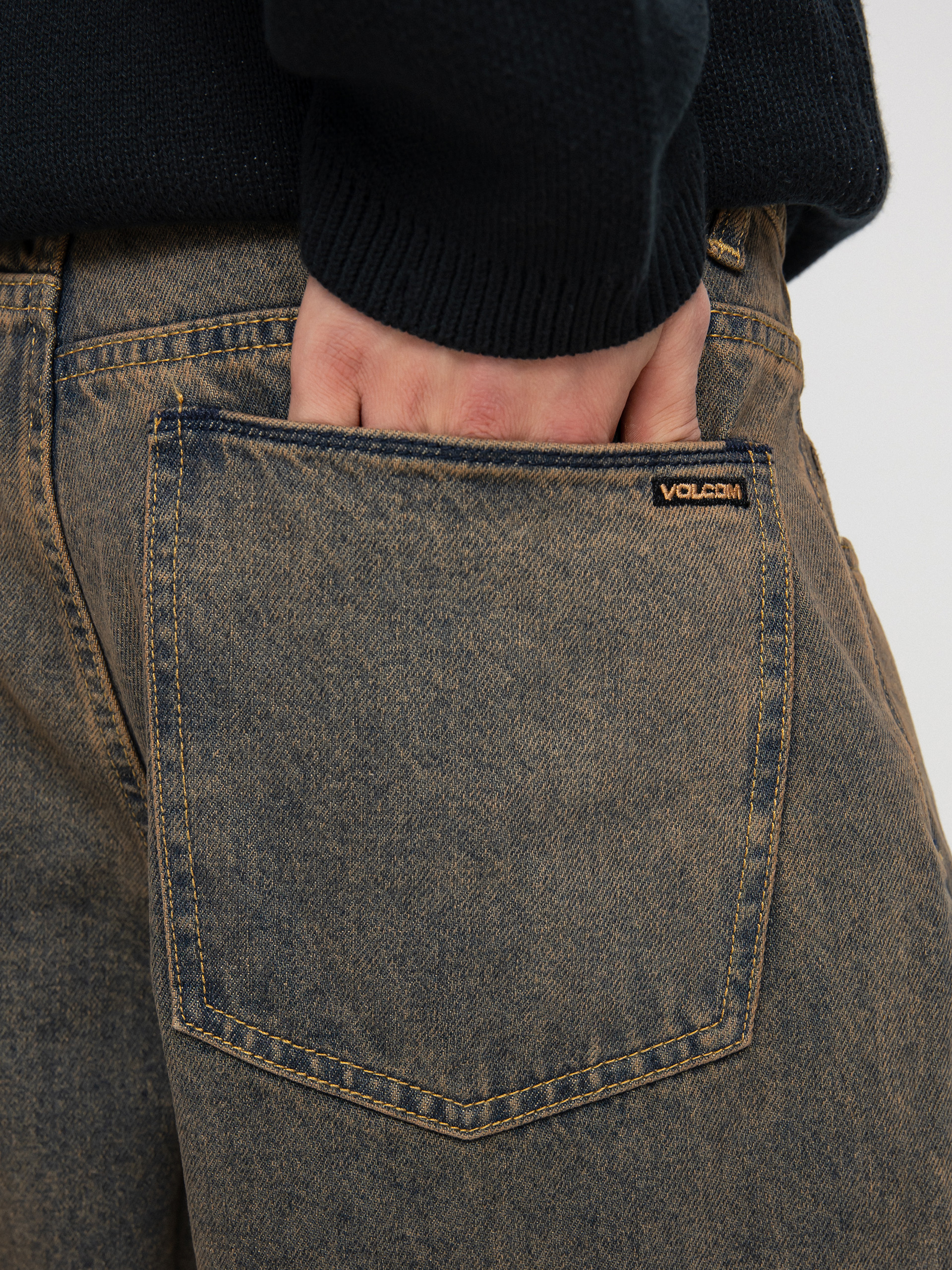 Volcom Billow Denim Pants (dark brown)