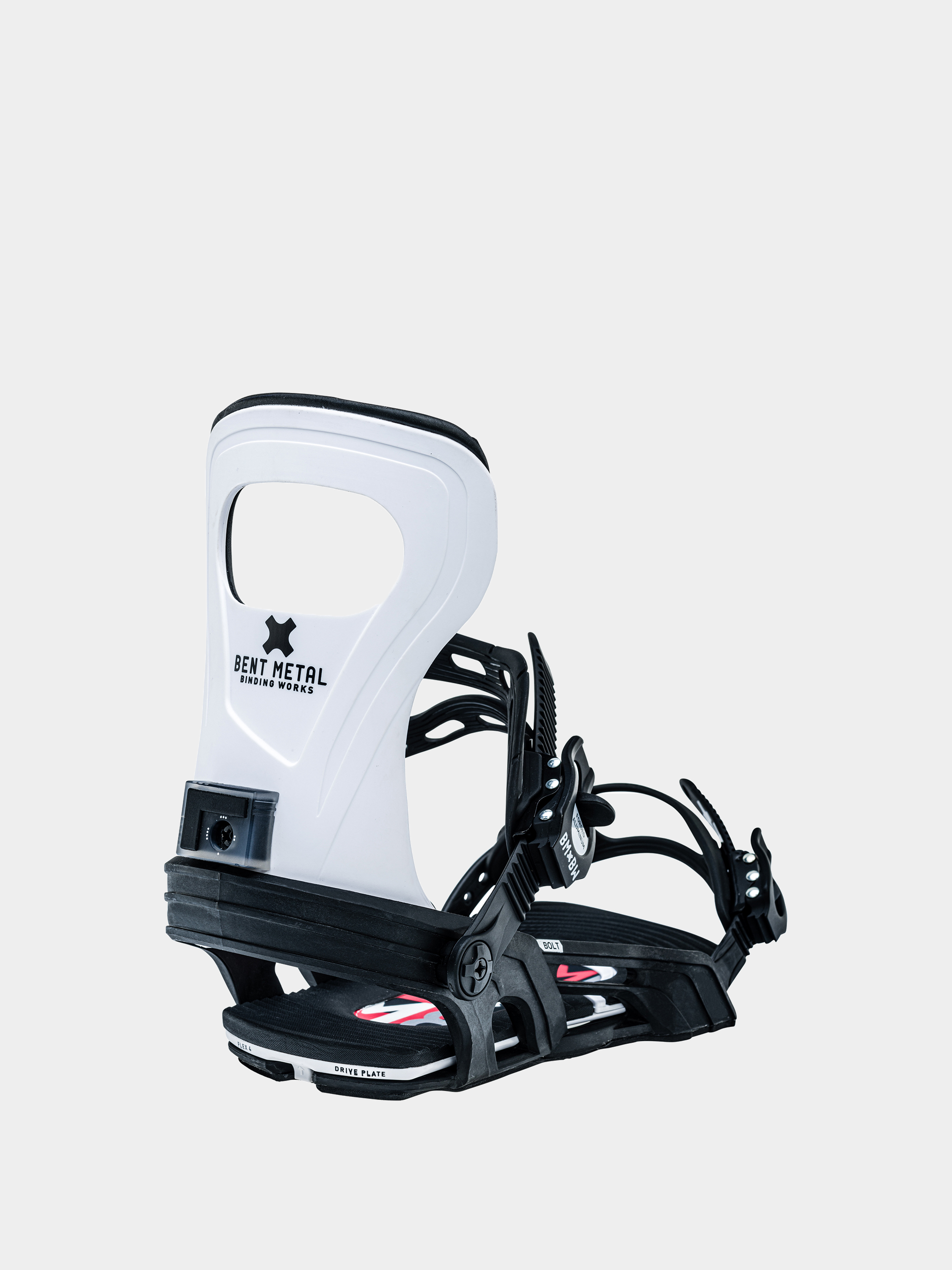 Bent Metal Bolt Snowboard bindings - white, black (white)