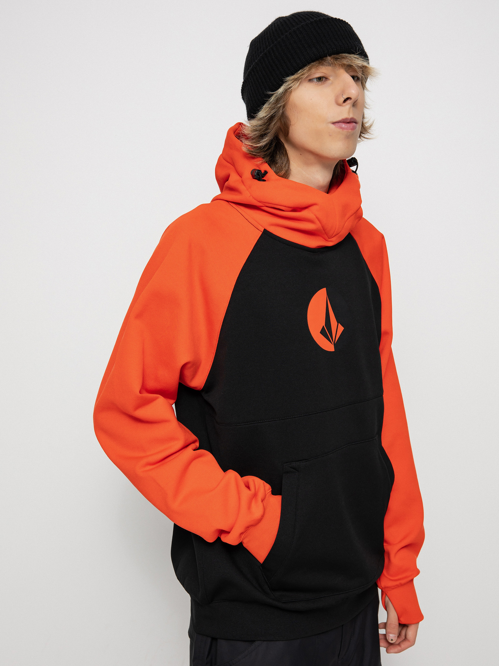 Volcom Hydro Riding HD Hoodie - Rot, Schwarz (orange shock)