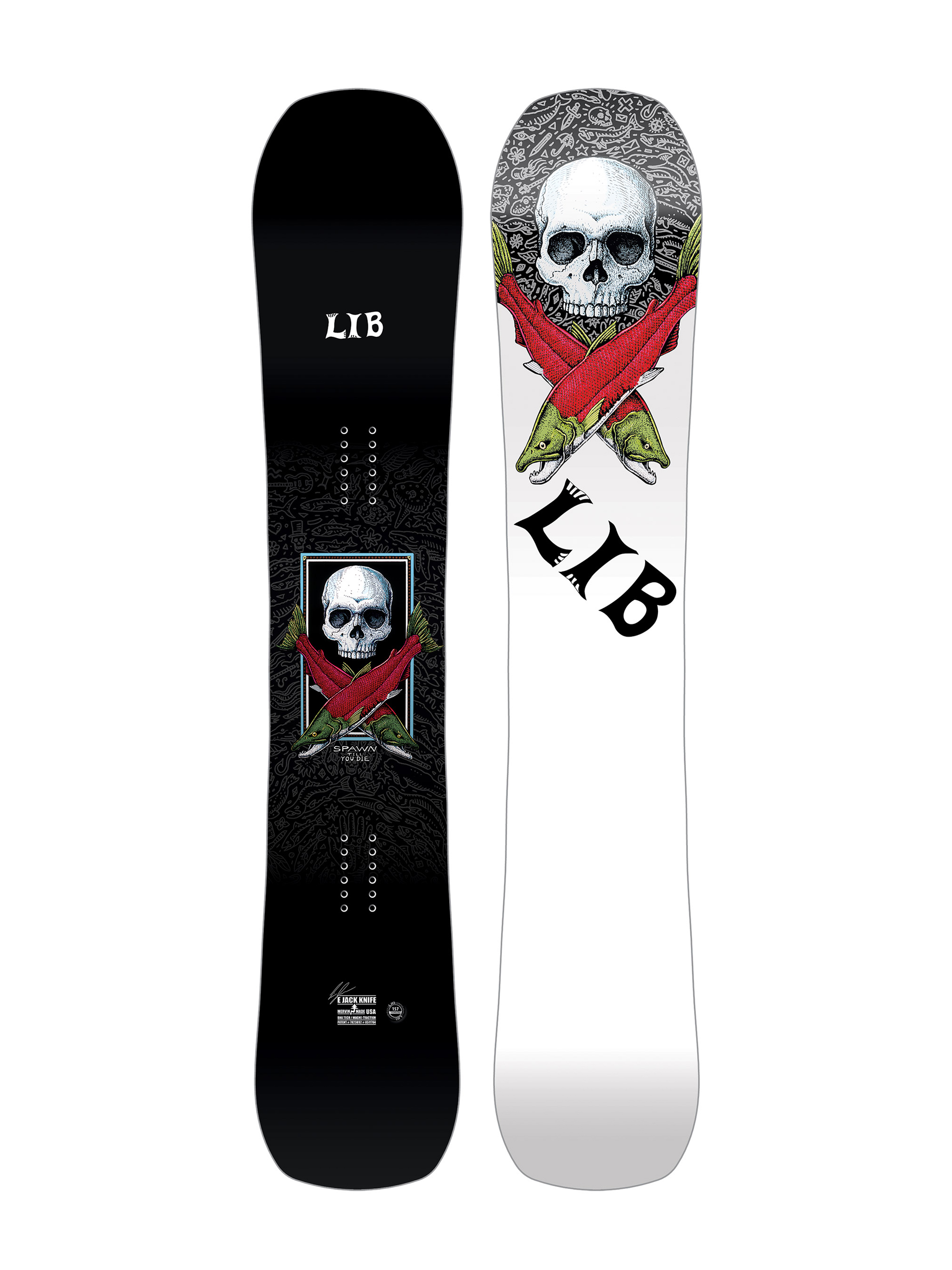 Lib Tech Ejack Knife Snowboard - black, multicolor