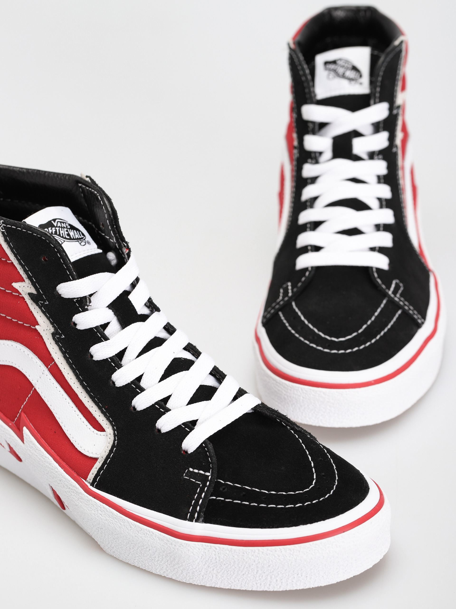 Vans Sk8 Hi Bolt Shoes - white, red, black (black/red)