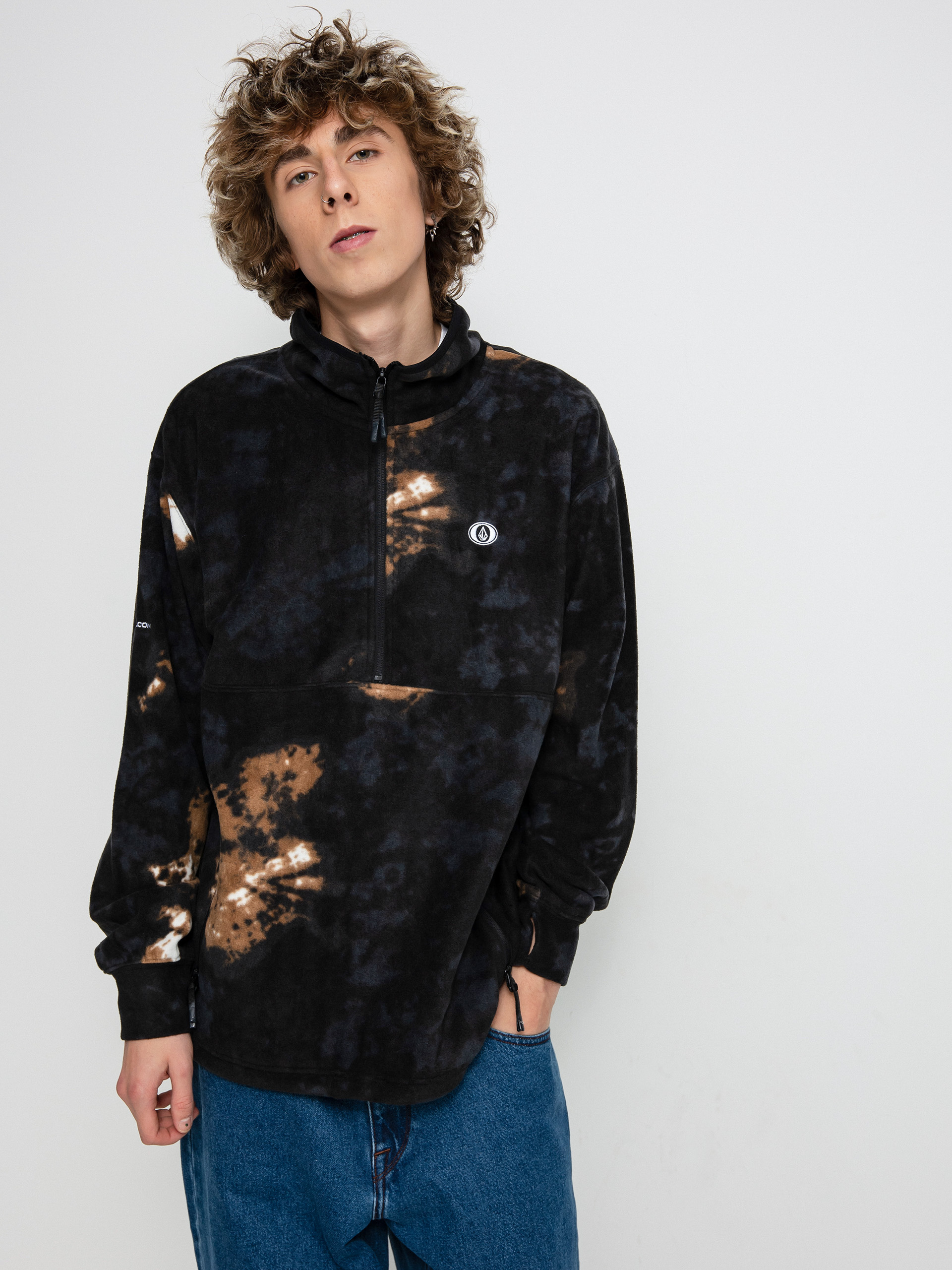 Volcom V Science 1/2 Zip Sweatshirt - black (bleach black)