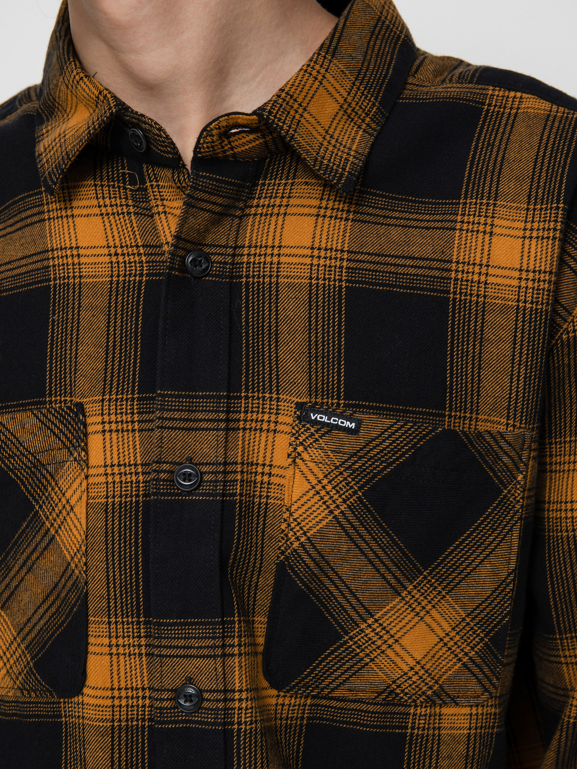 Volcom Netastone Flannel Ls Shirt (rinsed black)