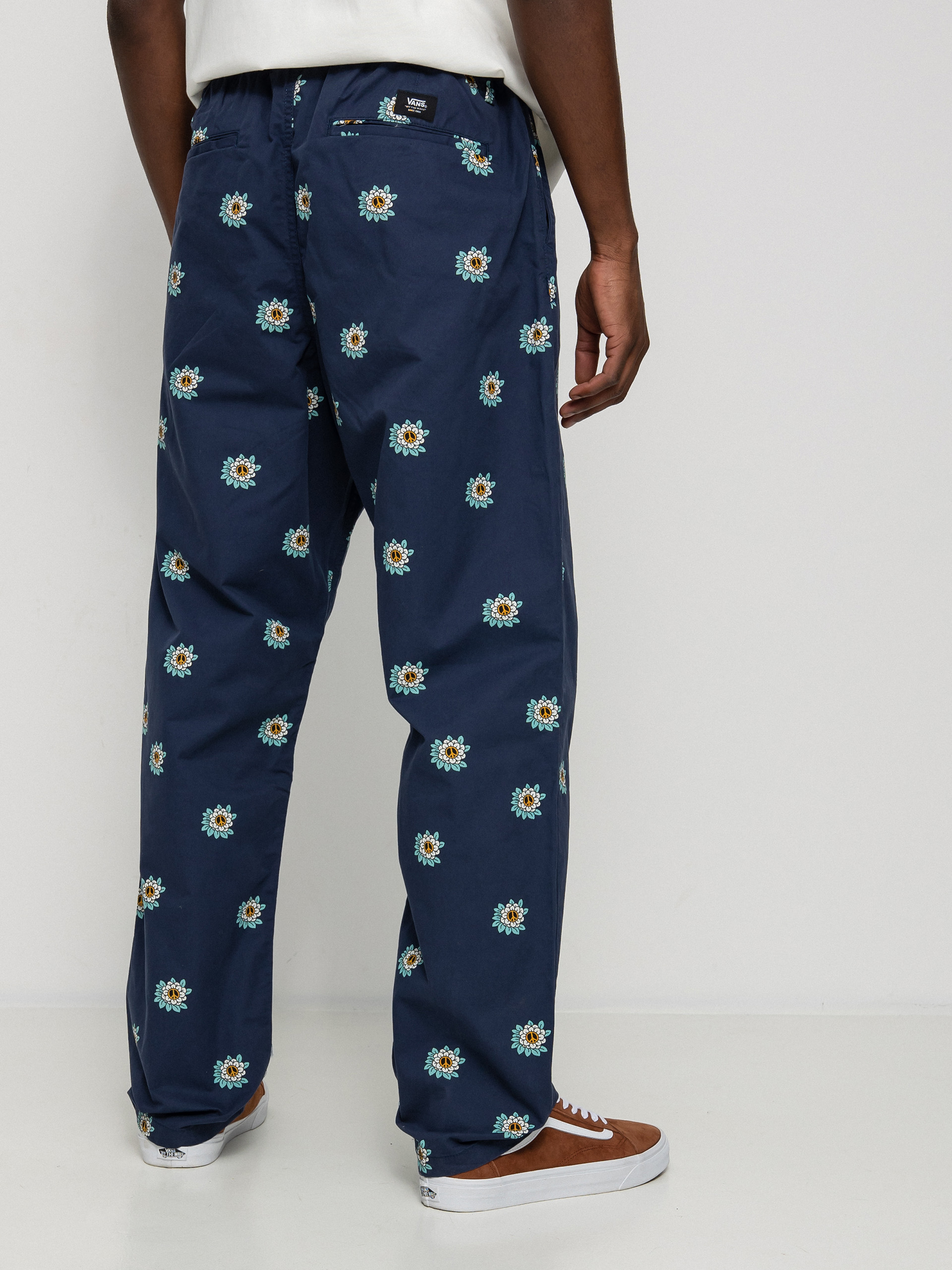 Vans Range Loose Tapered Elastic Waist Pants (dress blues/white)