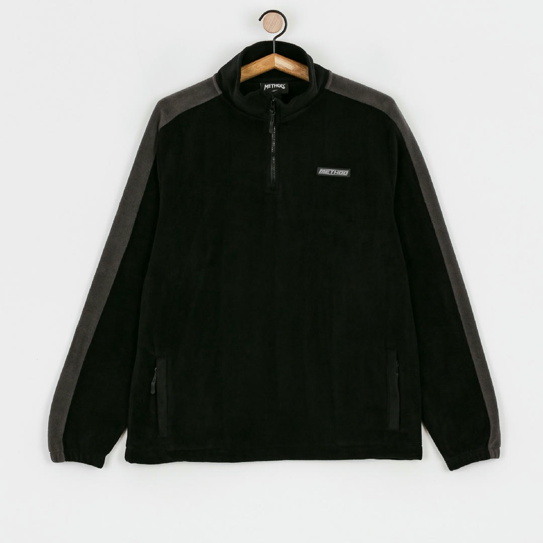 Method Fast Times 1 4 Zip Fleece black dark Grey method-fast-times-1-4-zip-fleece-black-dark-grey
