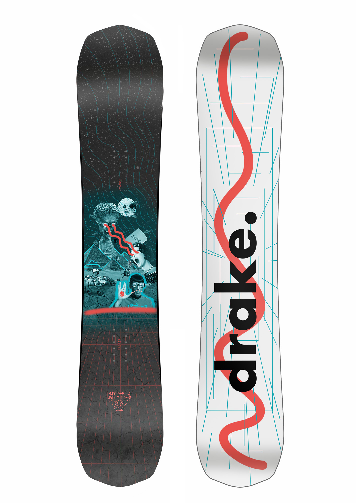 Drake Squad Wide Snowboard - multicolor