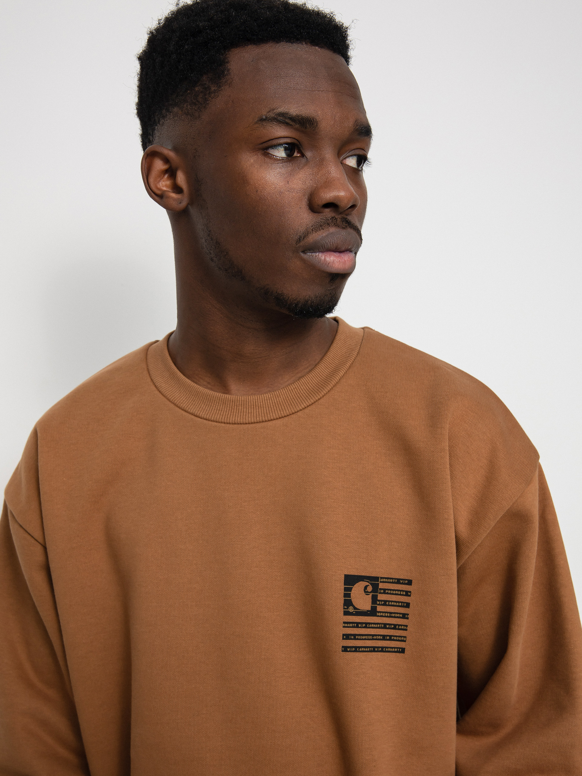 Carhartt WIP Label State Flag Sweatshirt (hamilton brown/black)