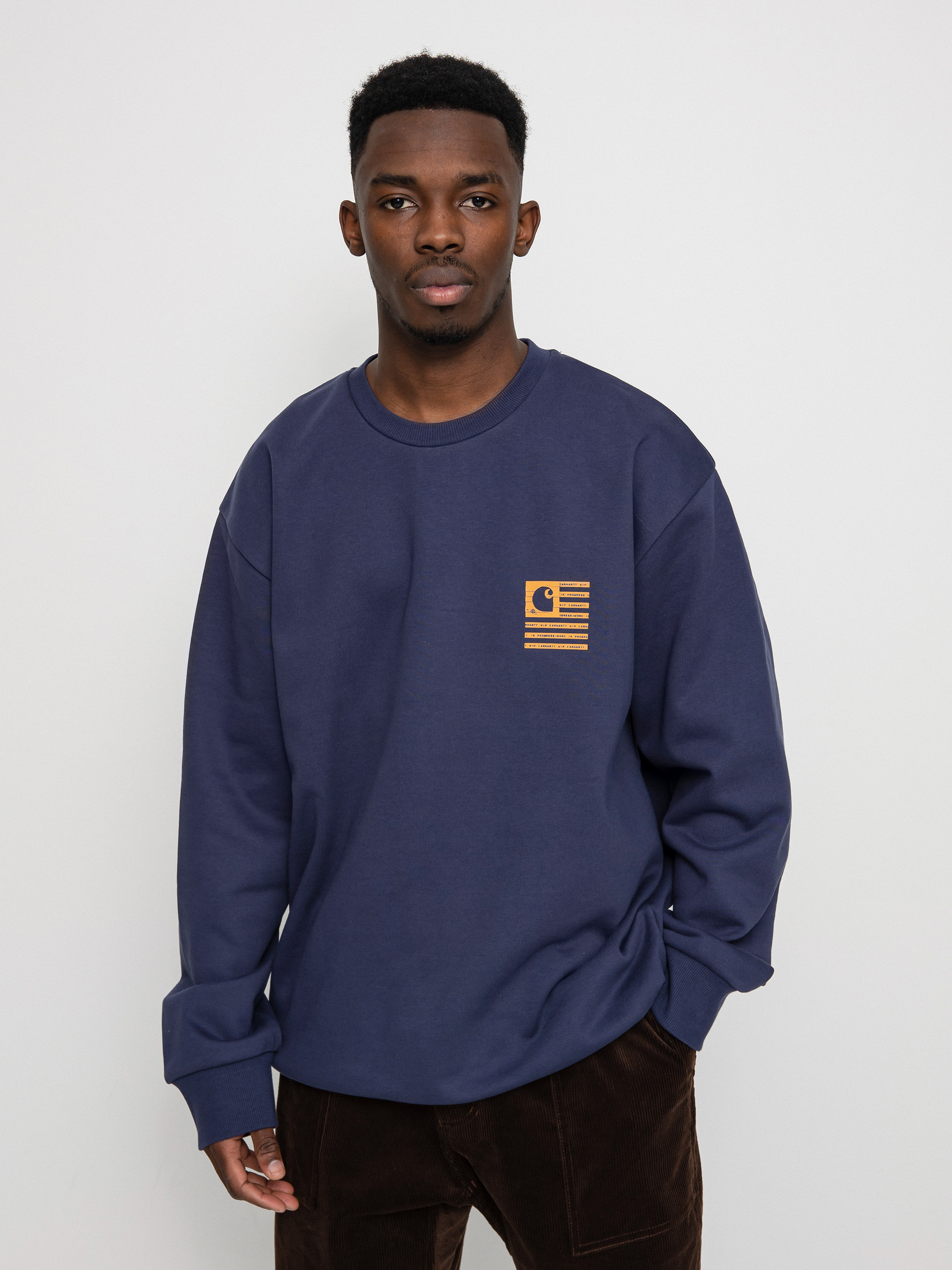 Carhartt WIP Label State Flag Sweatshirt (enzian/ochre)