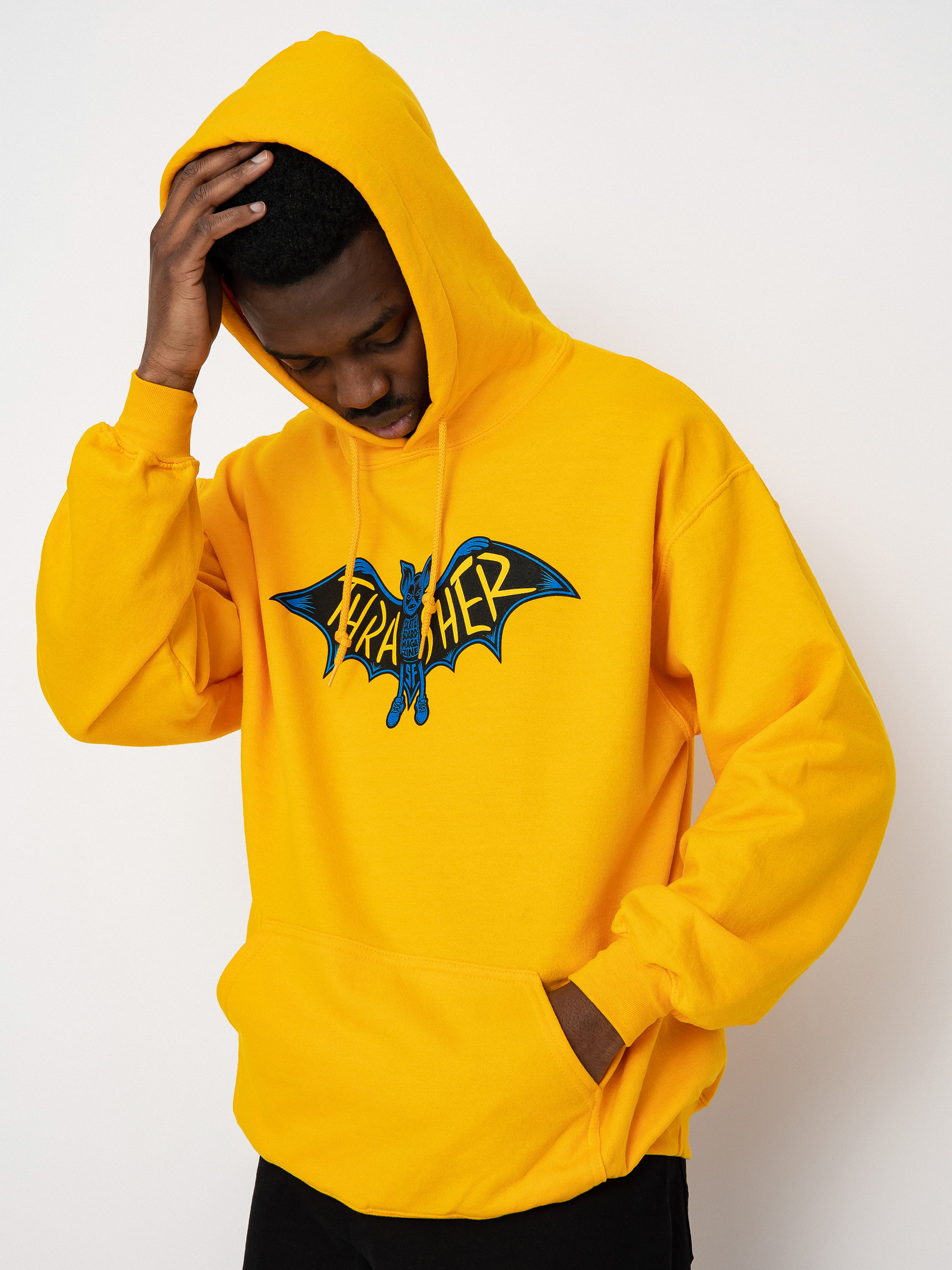Thrasher Bat HD Hoodie (gold)
