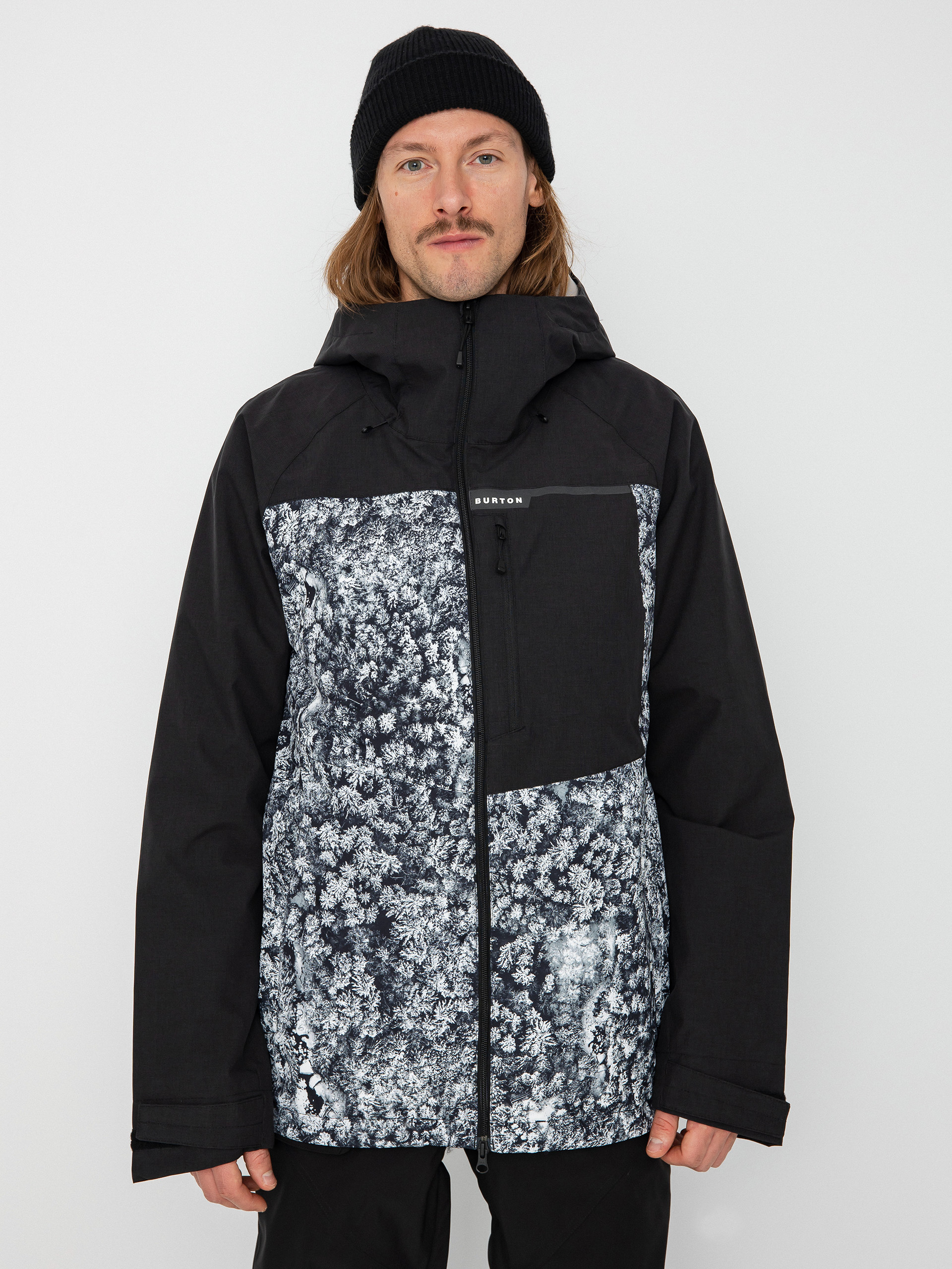Burton Lodgepole Snowboard jacket - black (true black/aerial pines)