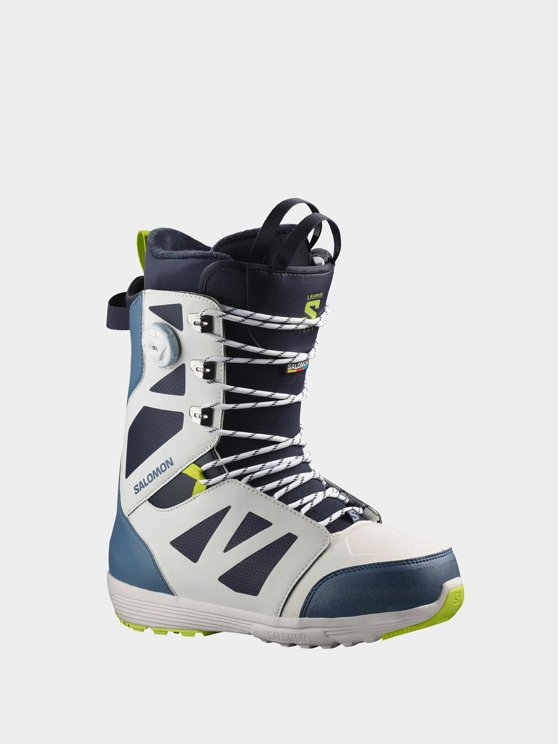 Salomon Launch Lace Sj Boa Snowboard boots - white, navy blue (team)