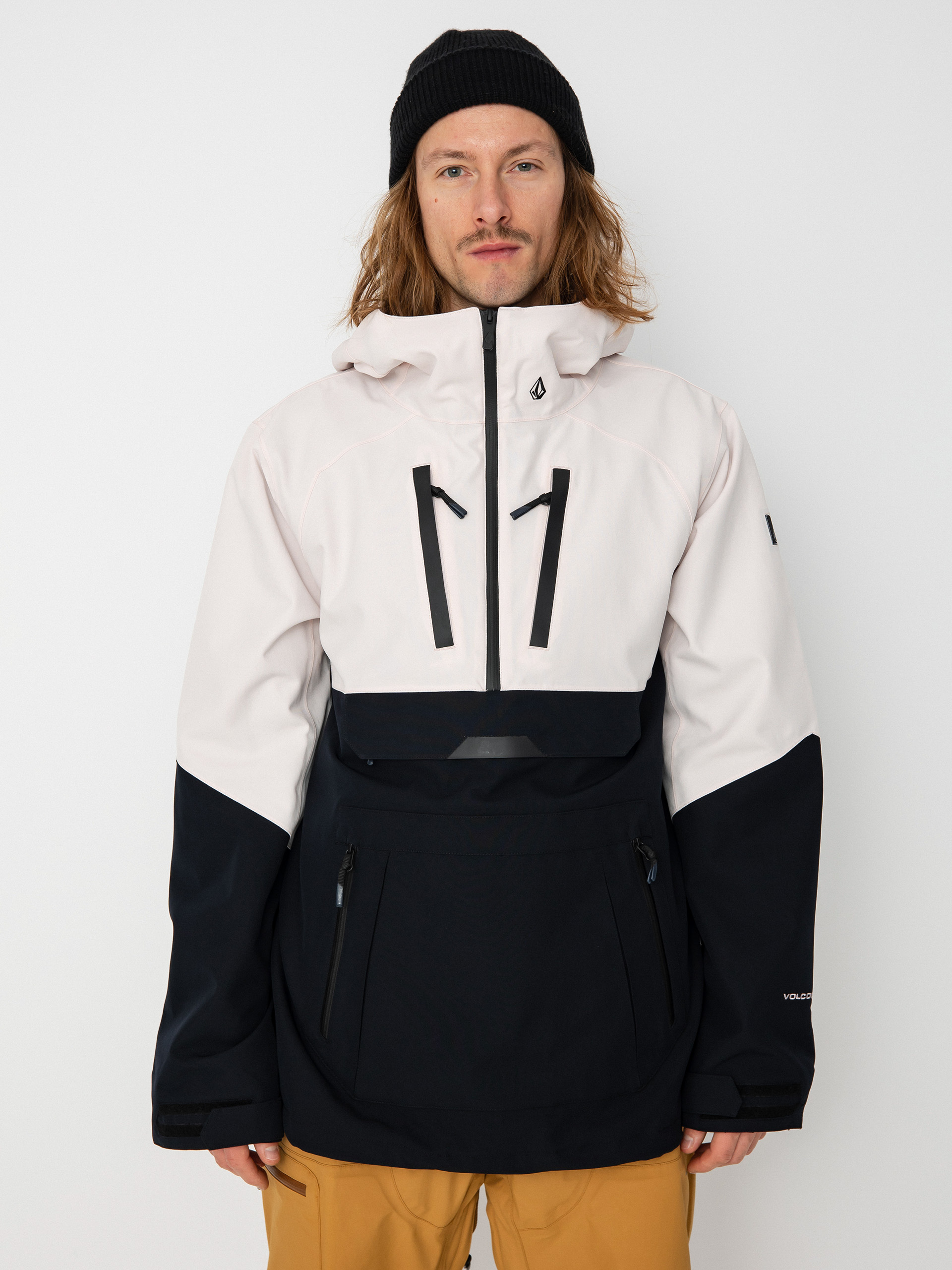 Volcom Brighton Pullover Snowboard jacket - black, pink (party pink)