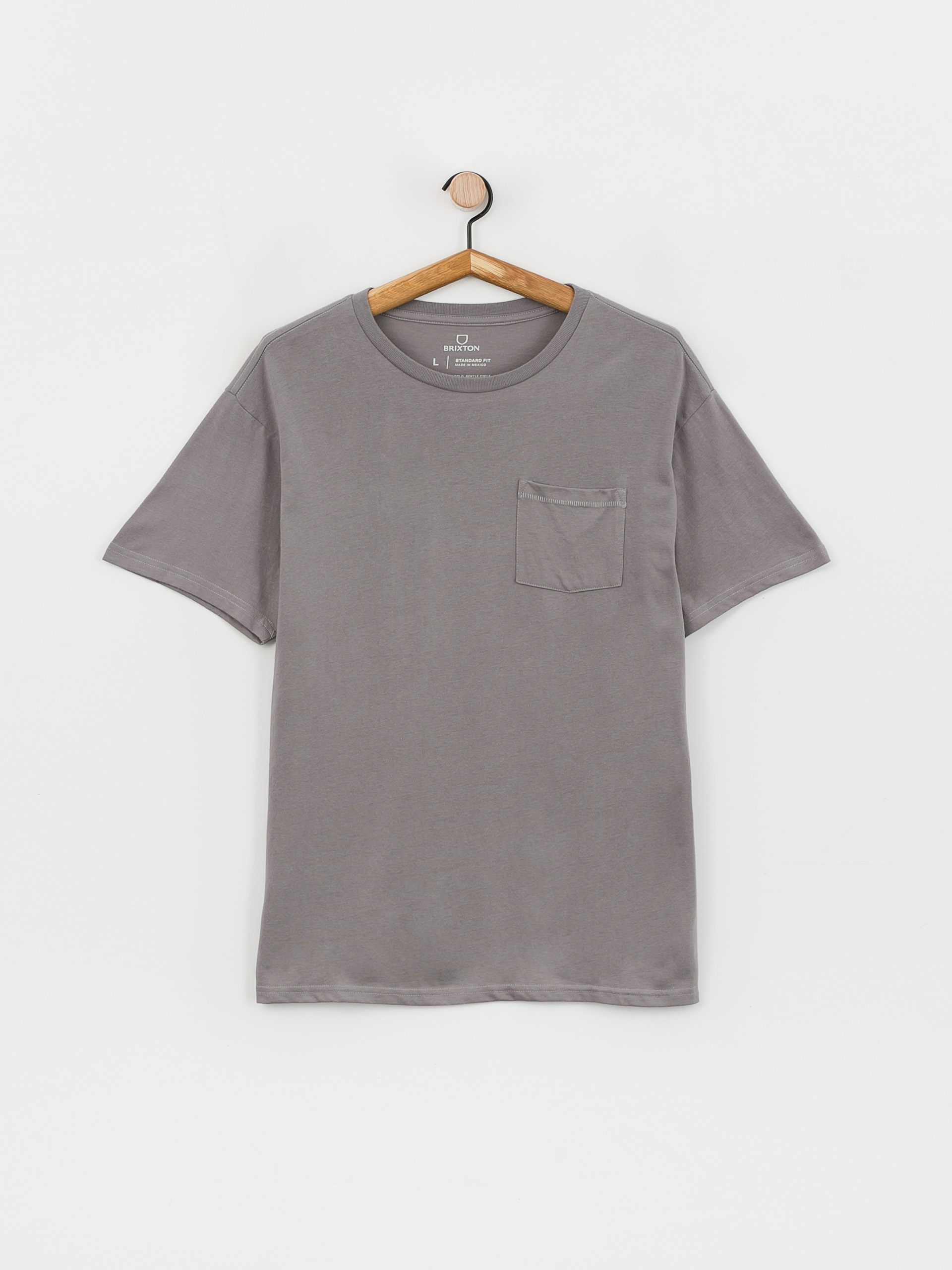 Brixton Basic Pkt T-shirt - grey (pebble)