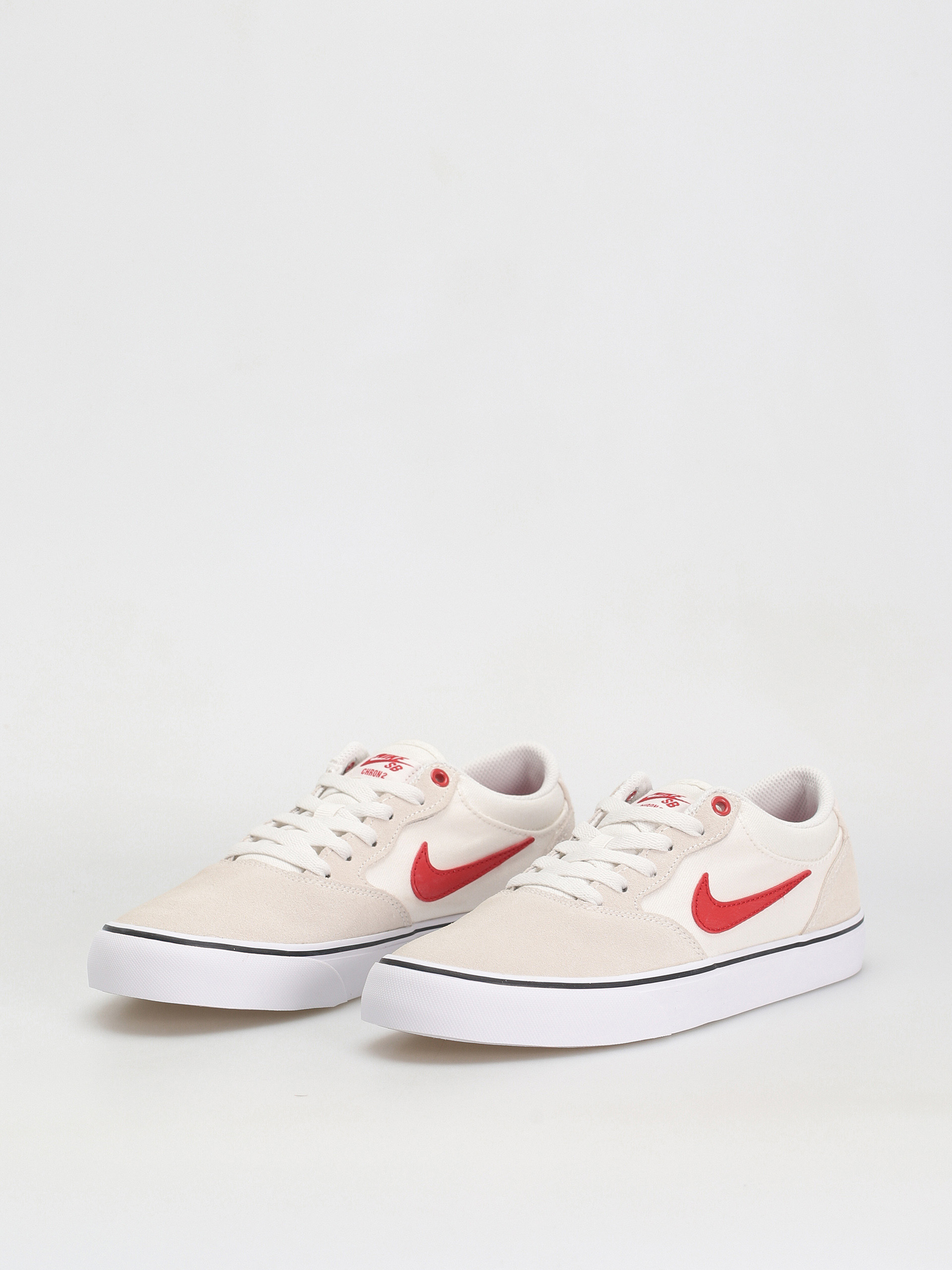 Nike SB Chron 2 Shoes - beige (summit white/university red phantom)