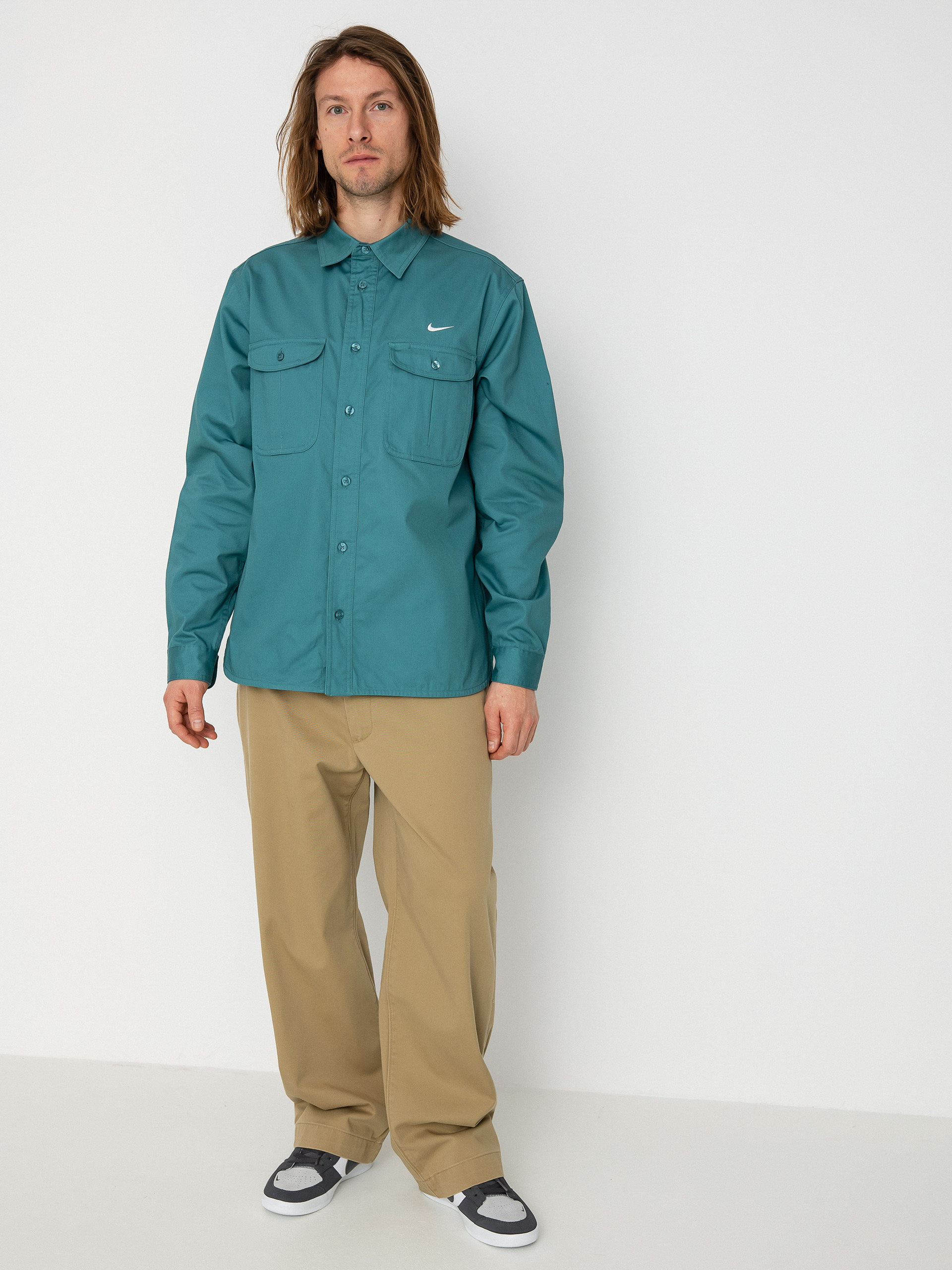 Nike SB Tanglin Wvn Shirt - green (mineral teal)