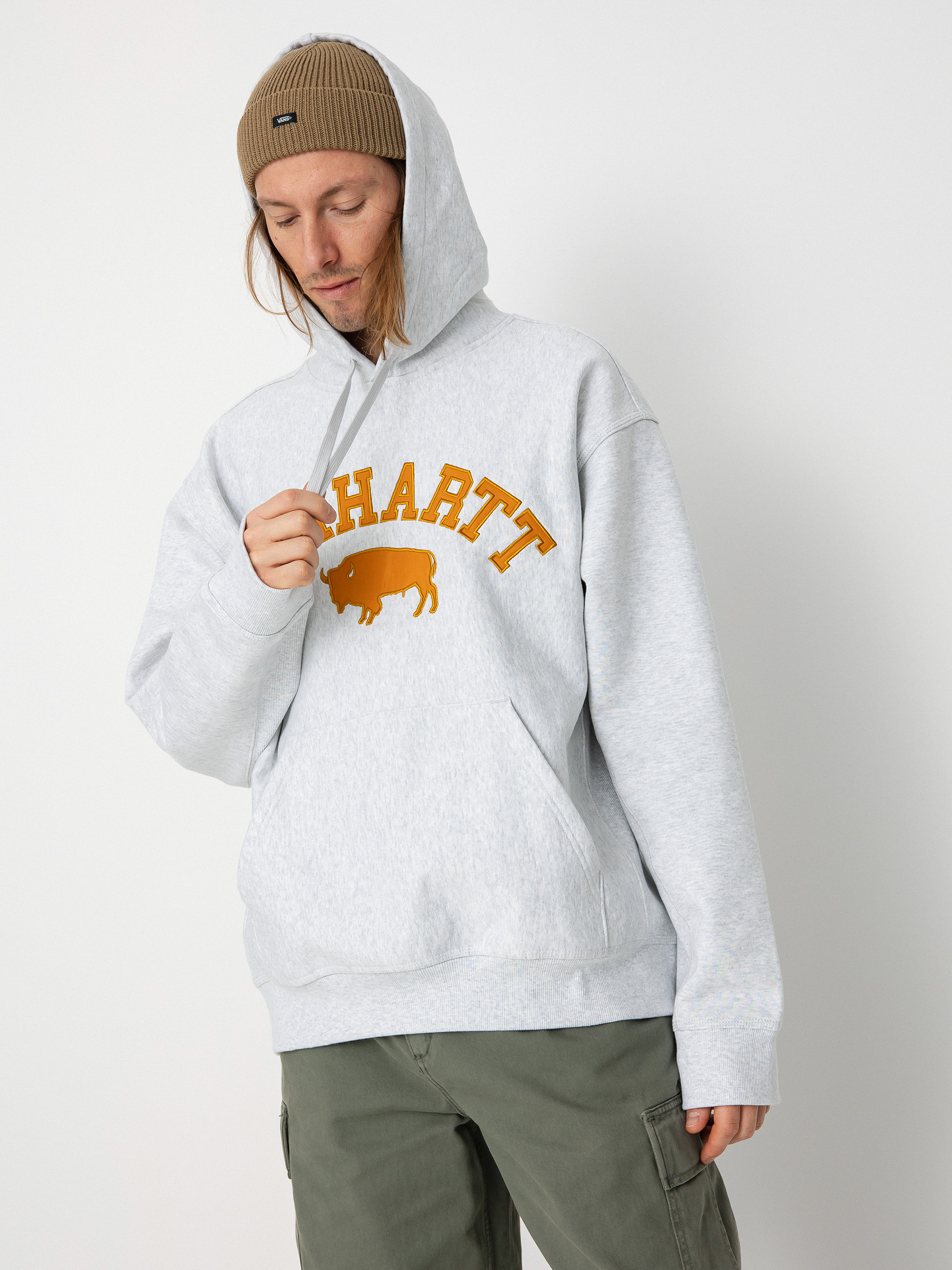 Carhartt WIP Locker HD Hoodie - grey (ash heather/brown)