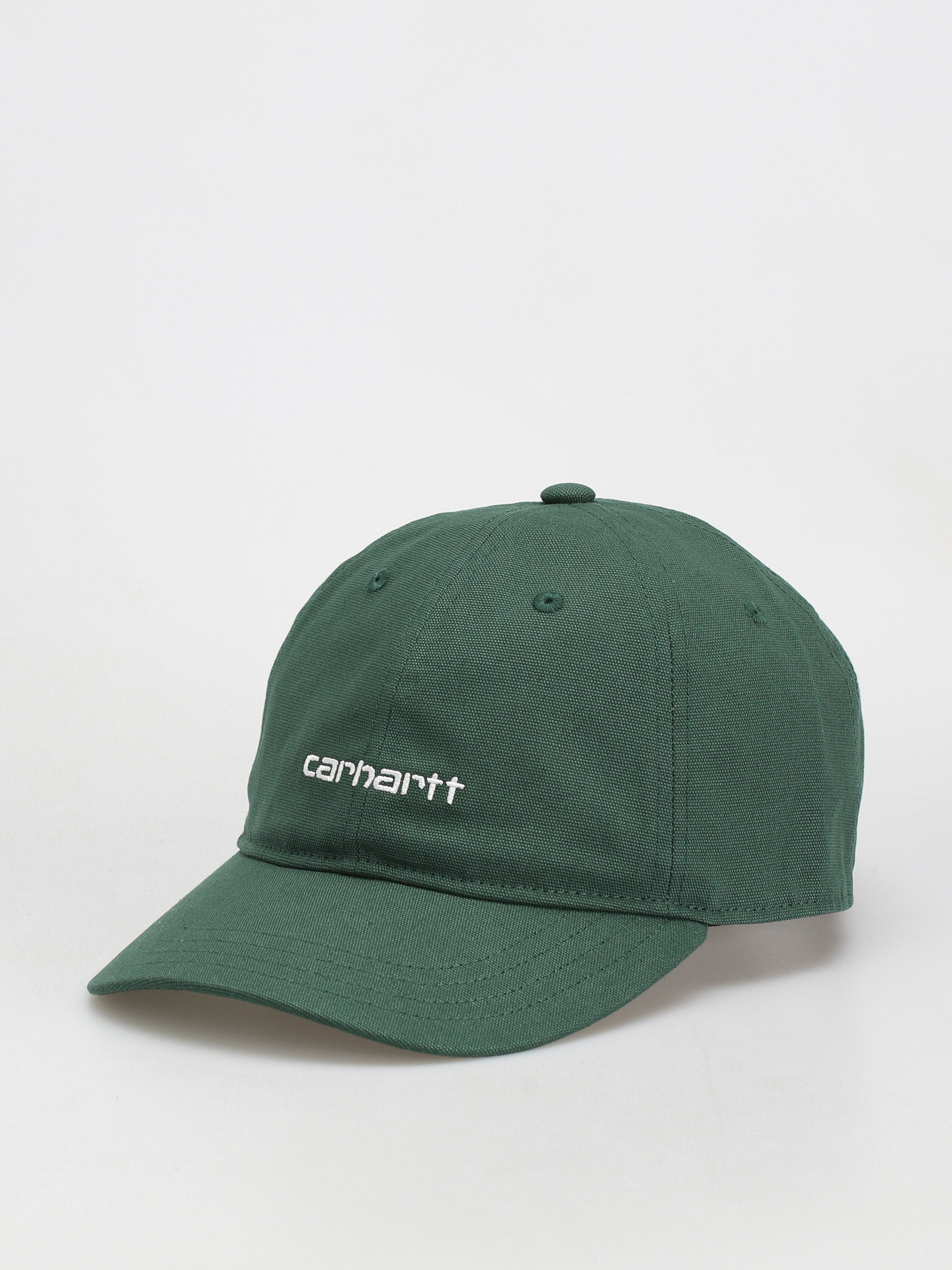 Carhartt WIP Canvas Script Cap - green (treehouse/white)