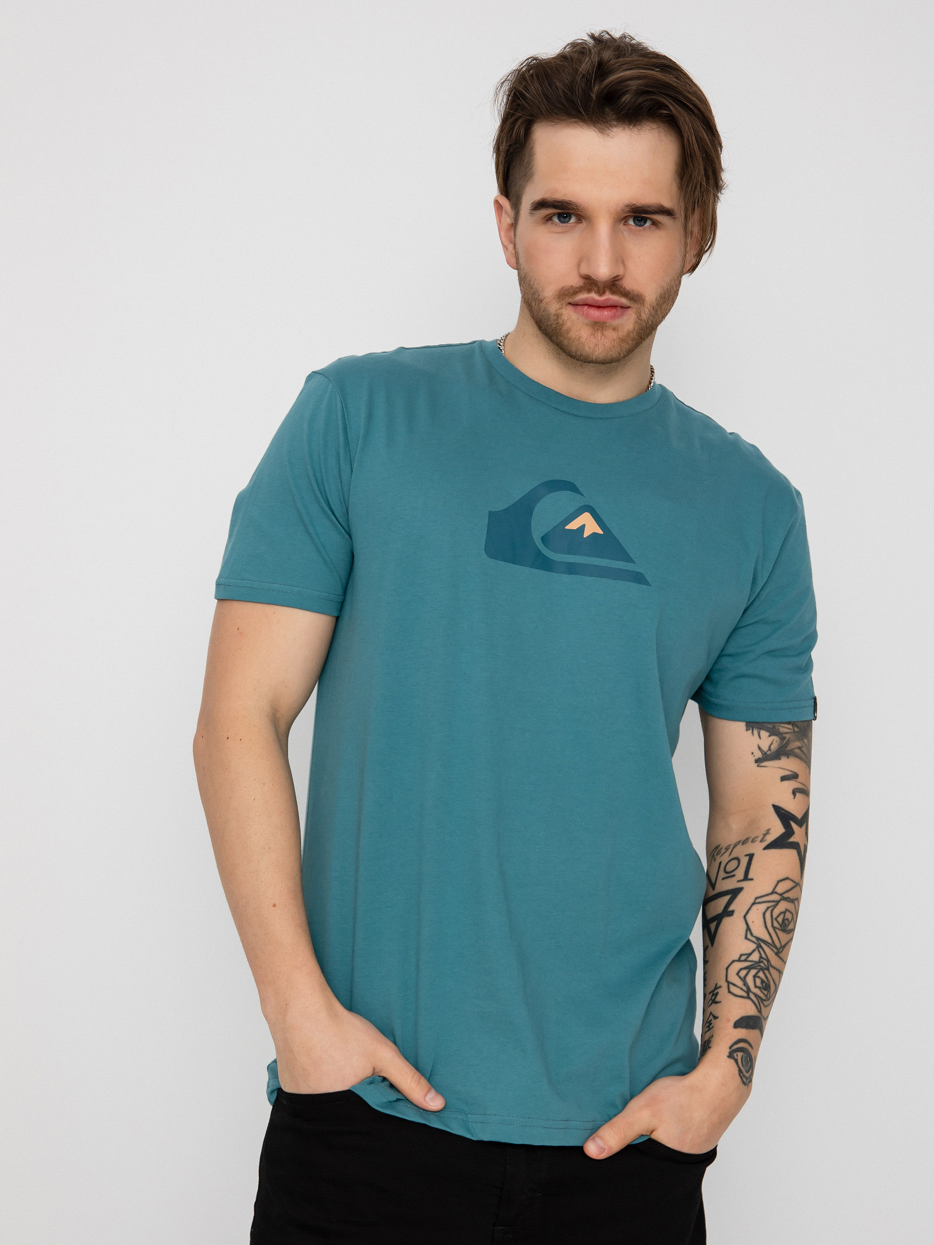 Quiksilver Comp Logo T-shirt - blue (brittany blue)