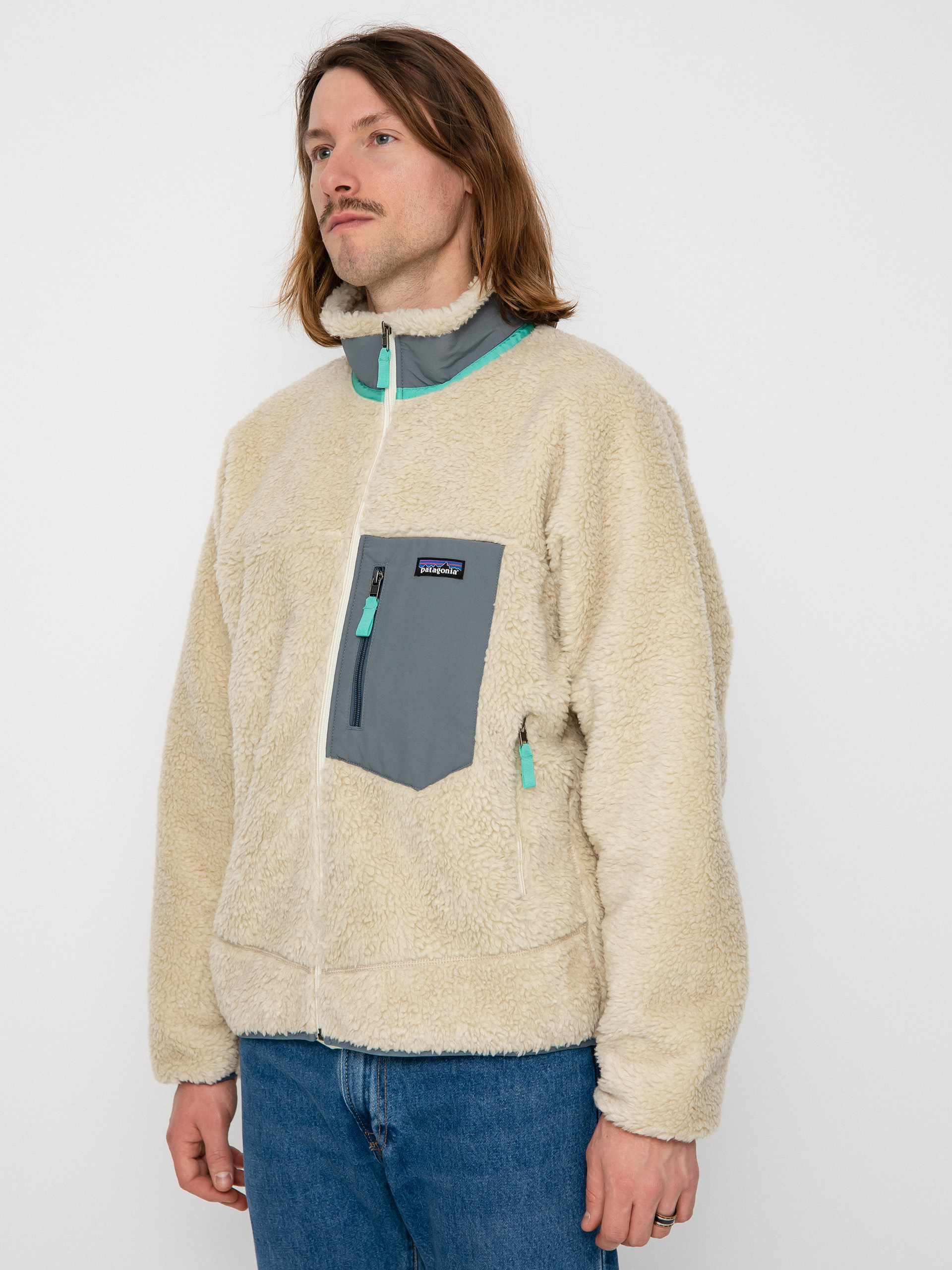 Patagonia Classic Retro X Jacket - white (dark natural w/plume grey)
