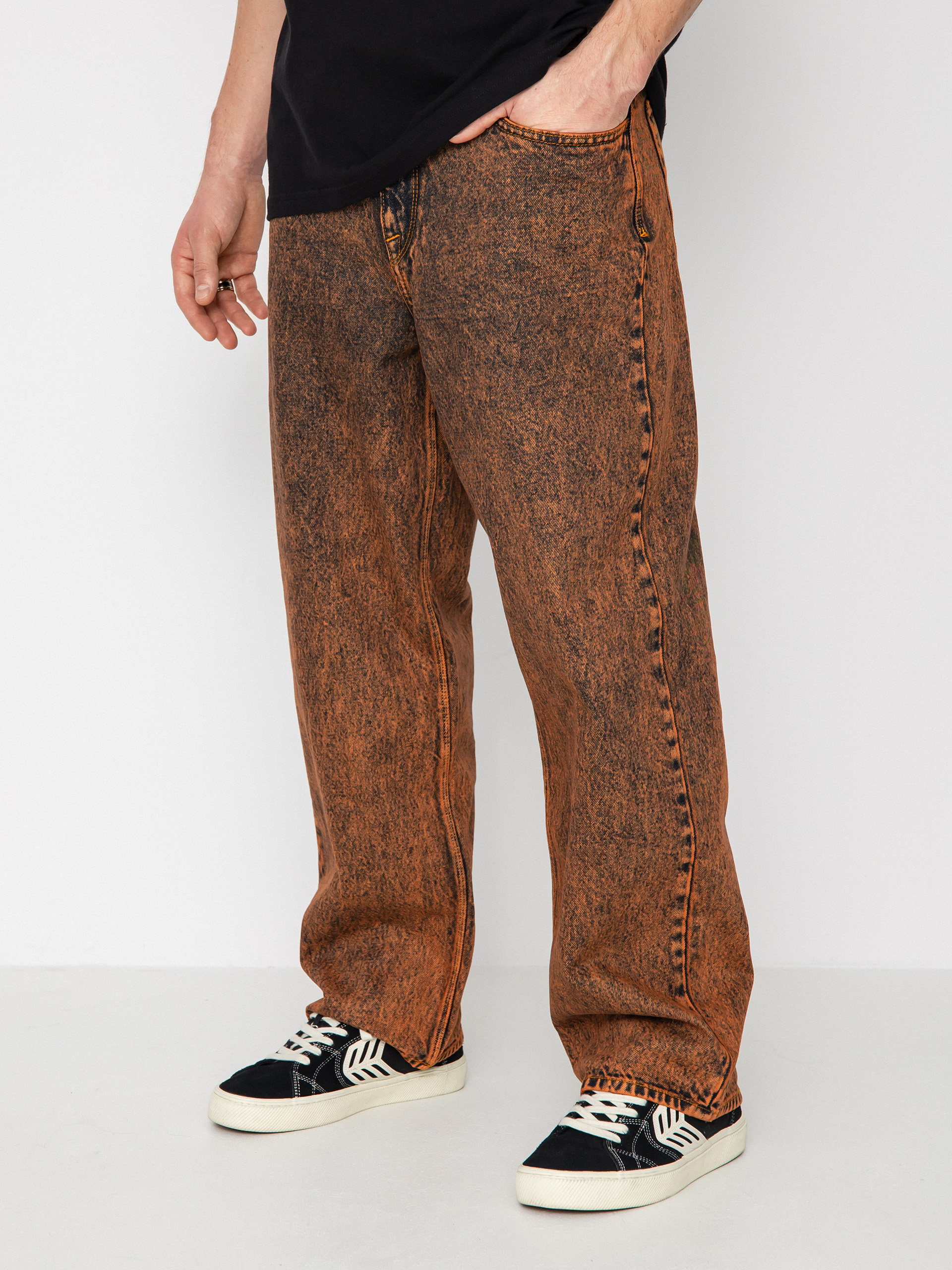 Volcom Billow Denim Pants - brown, yellow (saffron)