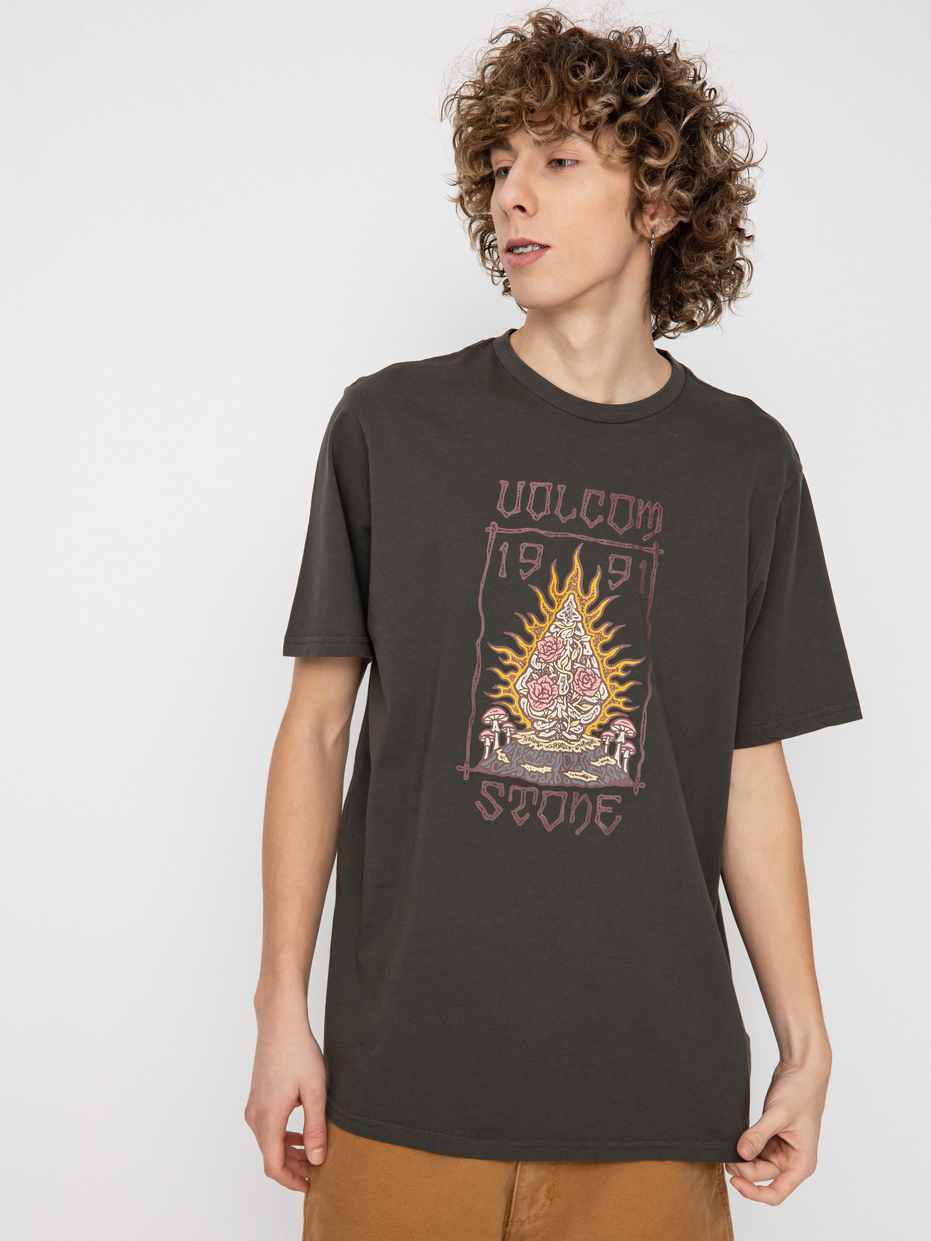 Volcom Fty Caged Stone T-shirt - black (rinsed black)