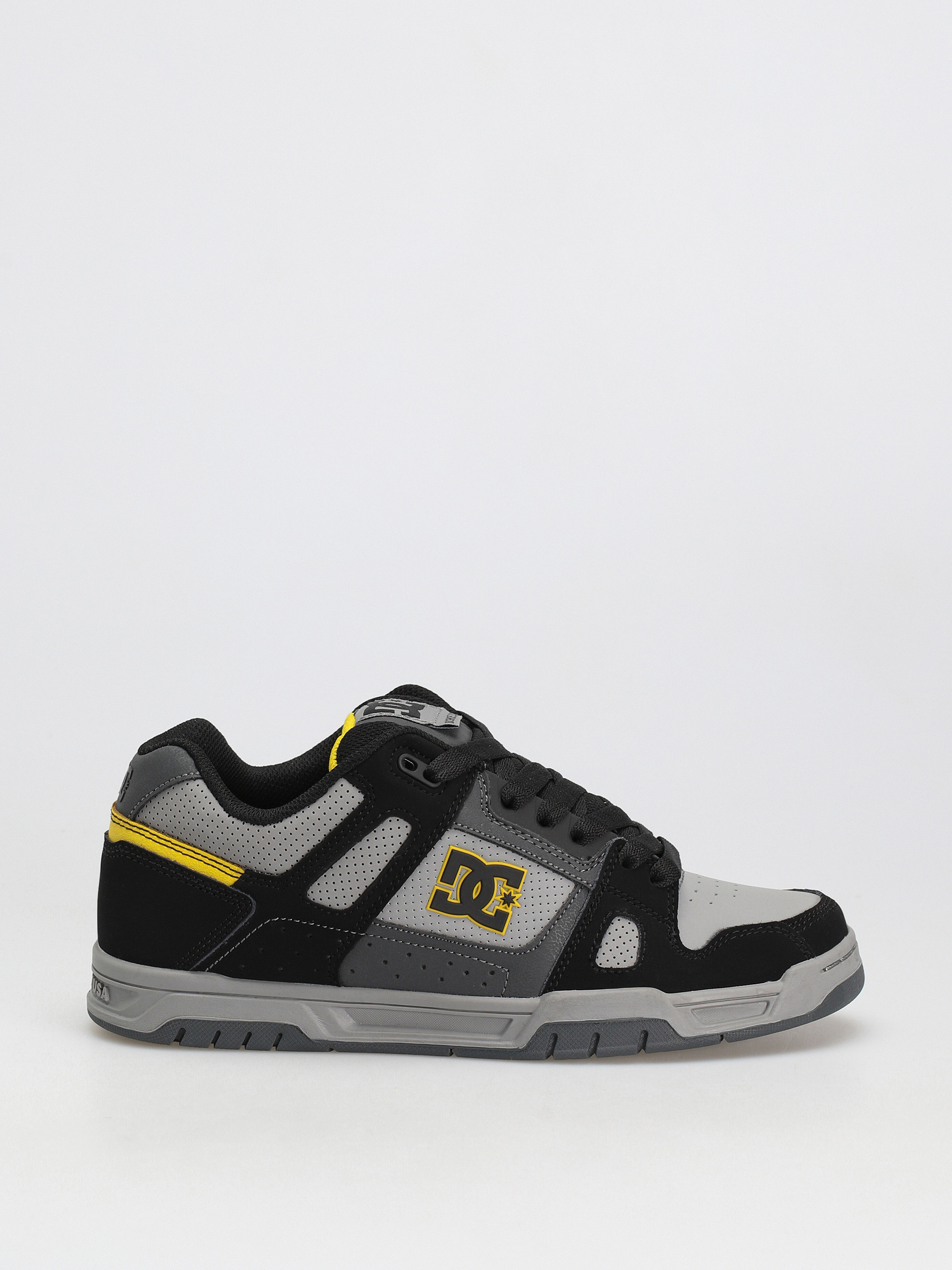 DC Stag Shoes - black, grey (grey/black/yellow)