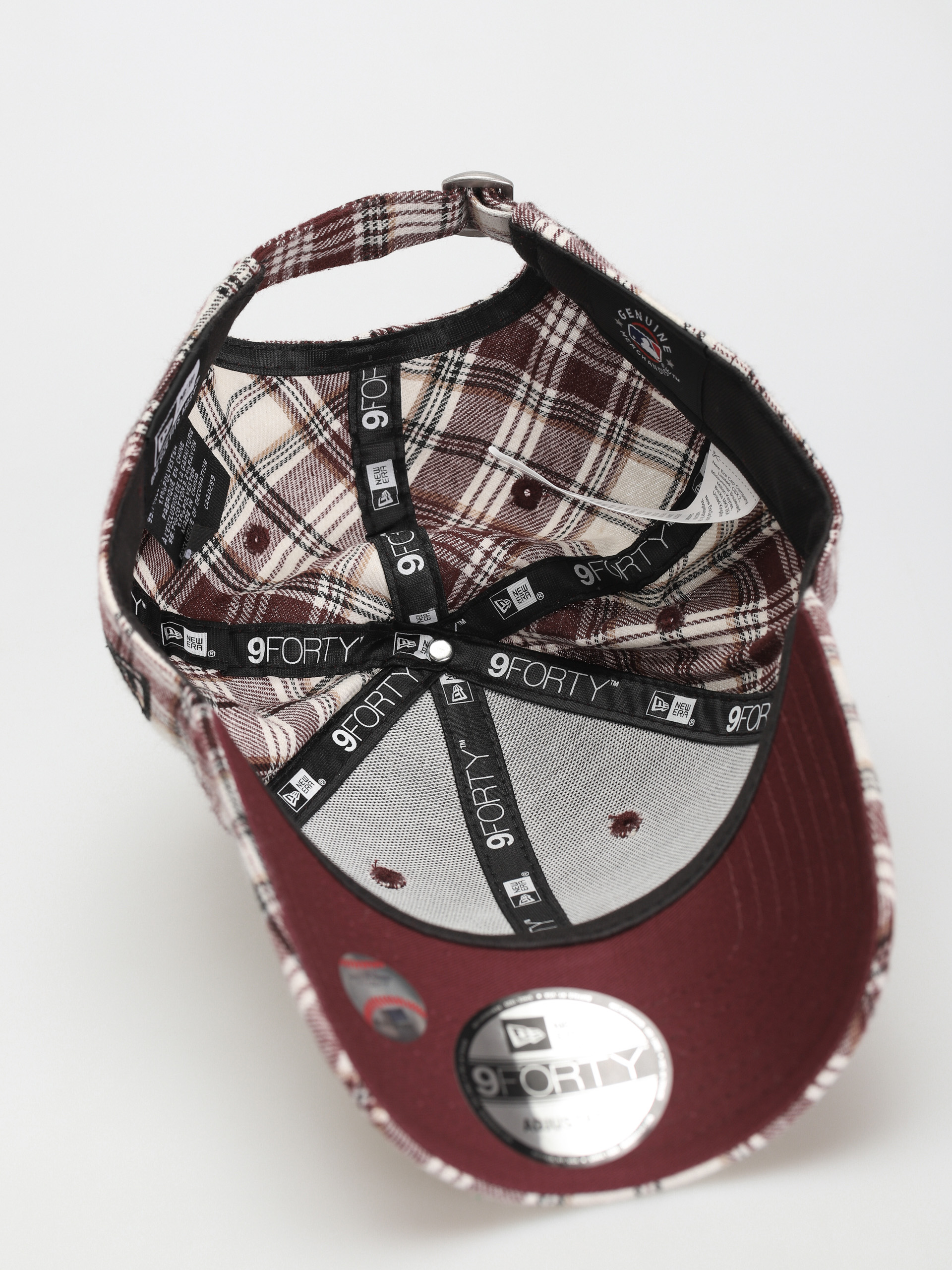 New Era Plaid Camo 9Forty New York Yankees Cap (maroon)