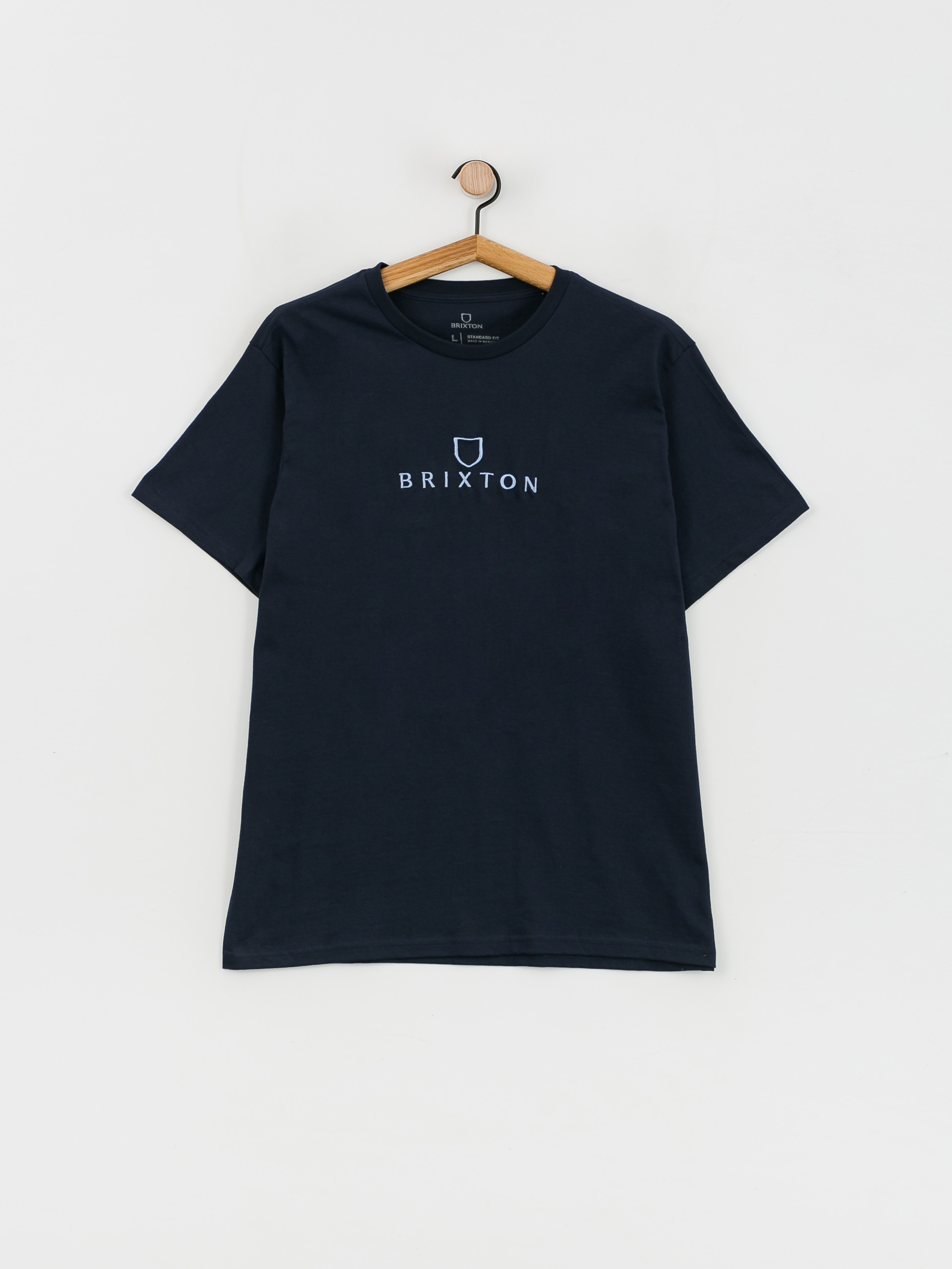Brixton Alpha Thread T-shirt (washed navy/pacific blue)