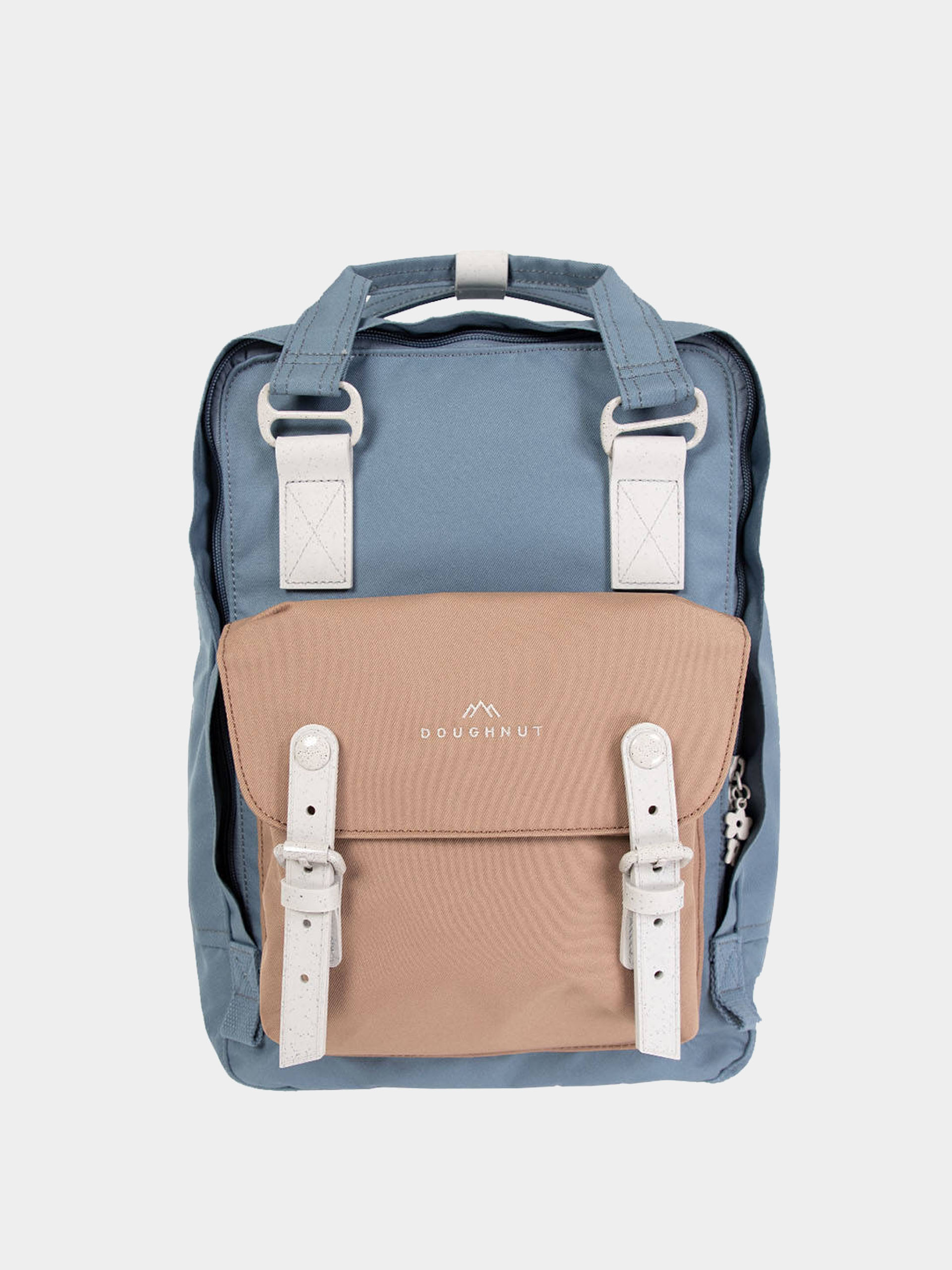 Doughnut Macaroon Monet Series Backpack (dusty blue x mushroom)