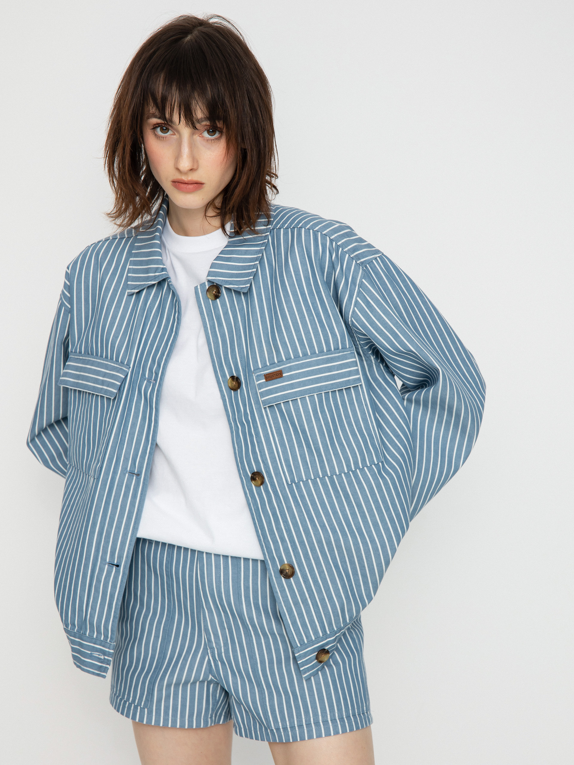 Brixton Stark Trucker Jacket Wmn - blue (blue heaven)