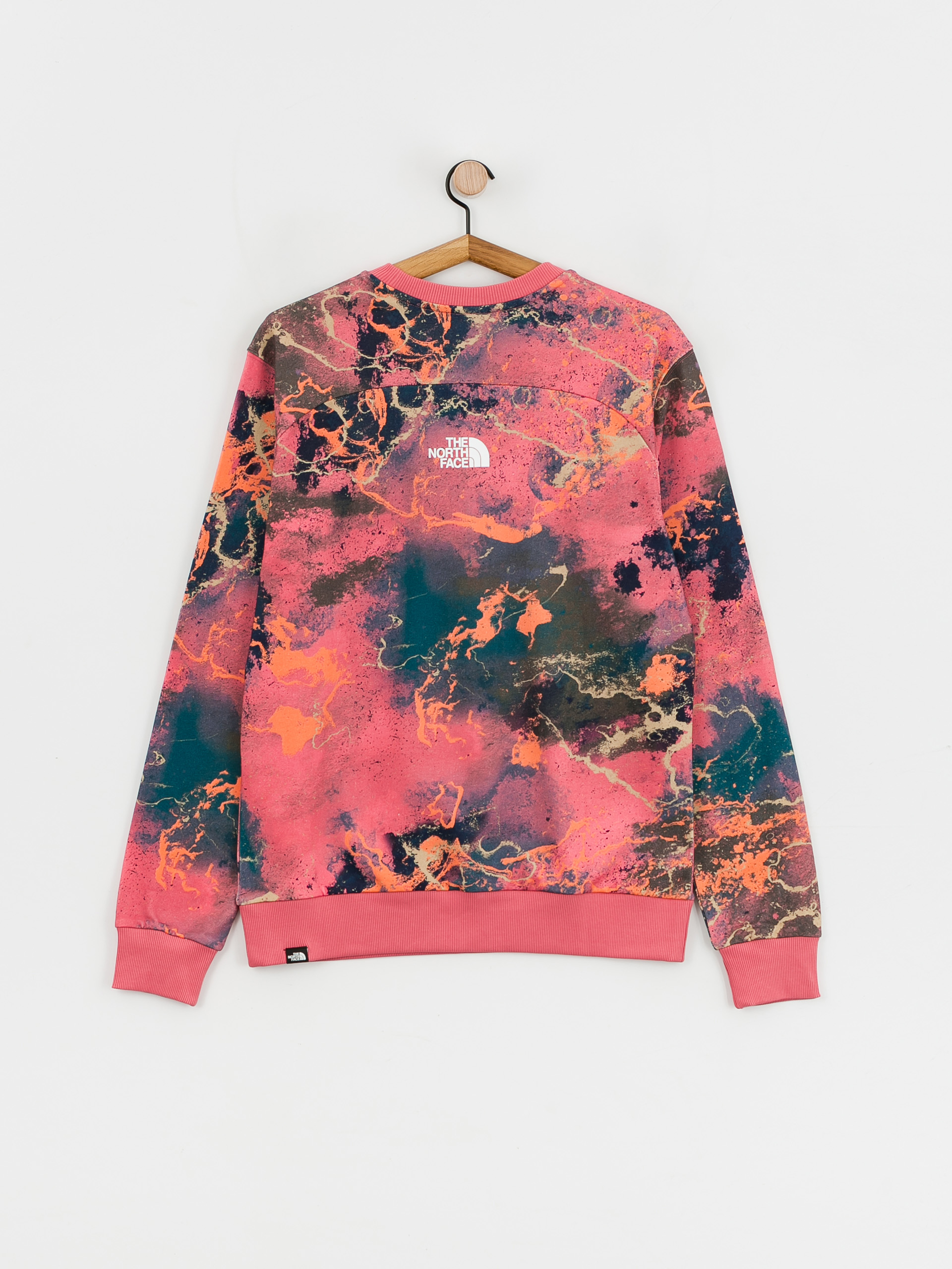 The North Face Summer Logo Crew Hoodie (cosmo pink tnf distort print)