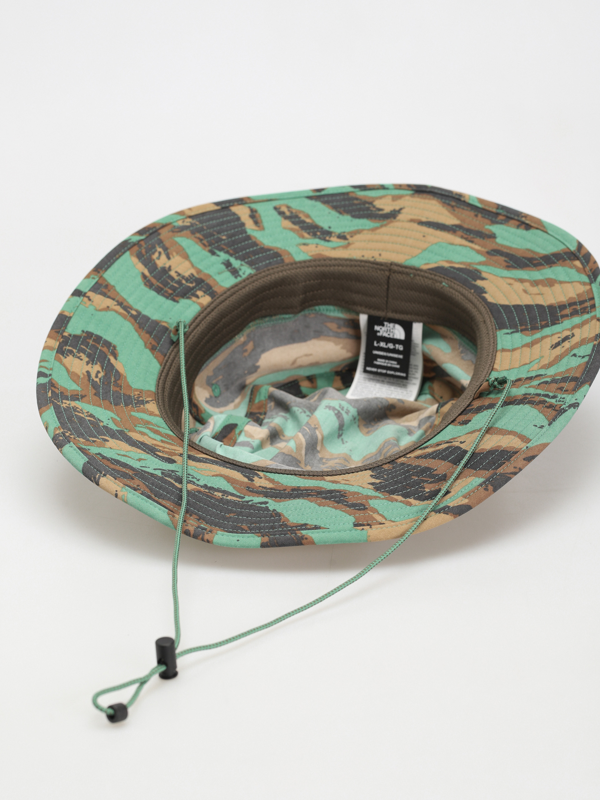 The North Face Class V Brimmer Hat (deep grass green painted camo print)
