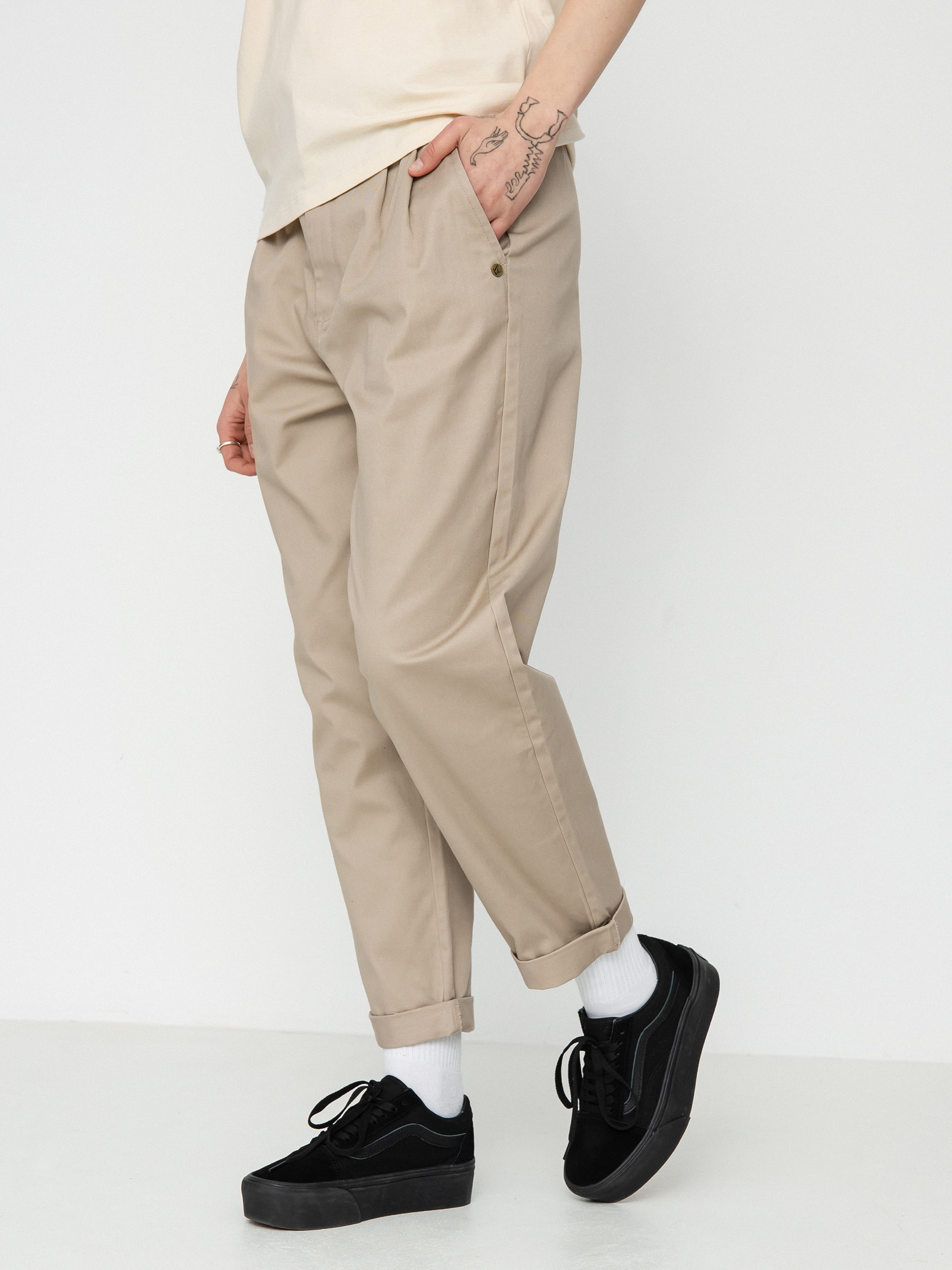 Volcom Frochickie Pants Wmn - beige (taupe)