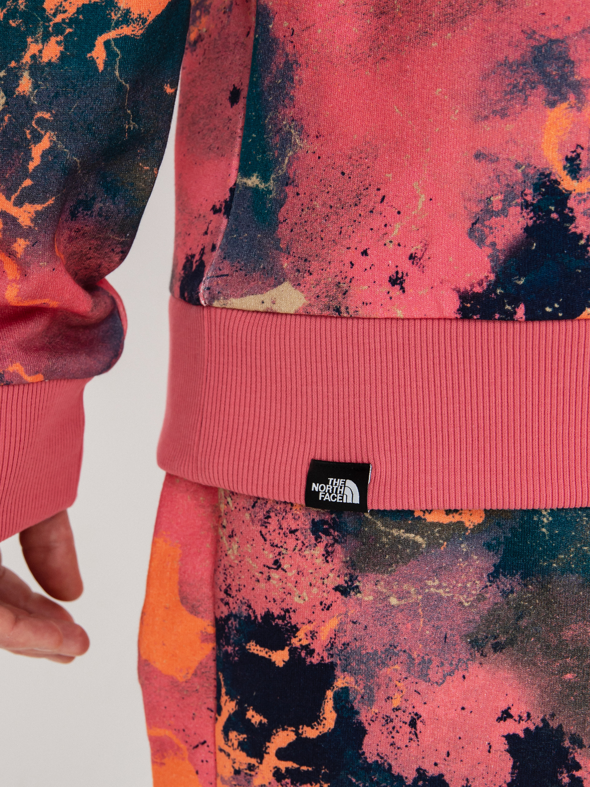 The North Face Summer Logo Crew Hoodie (cosmo pink tnf distort print)